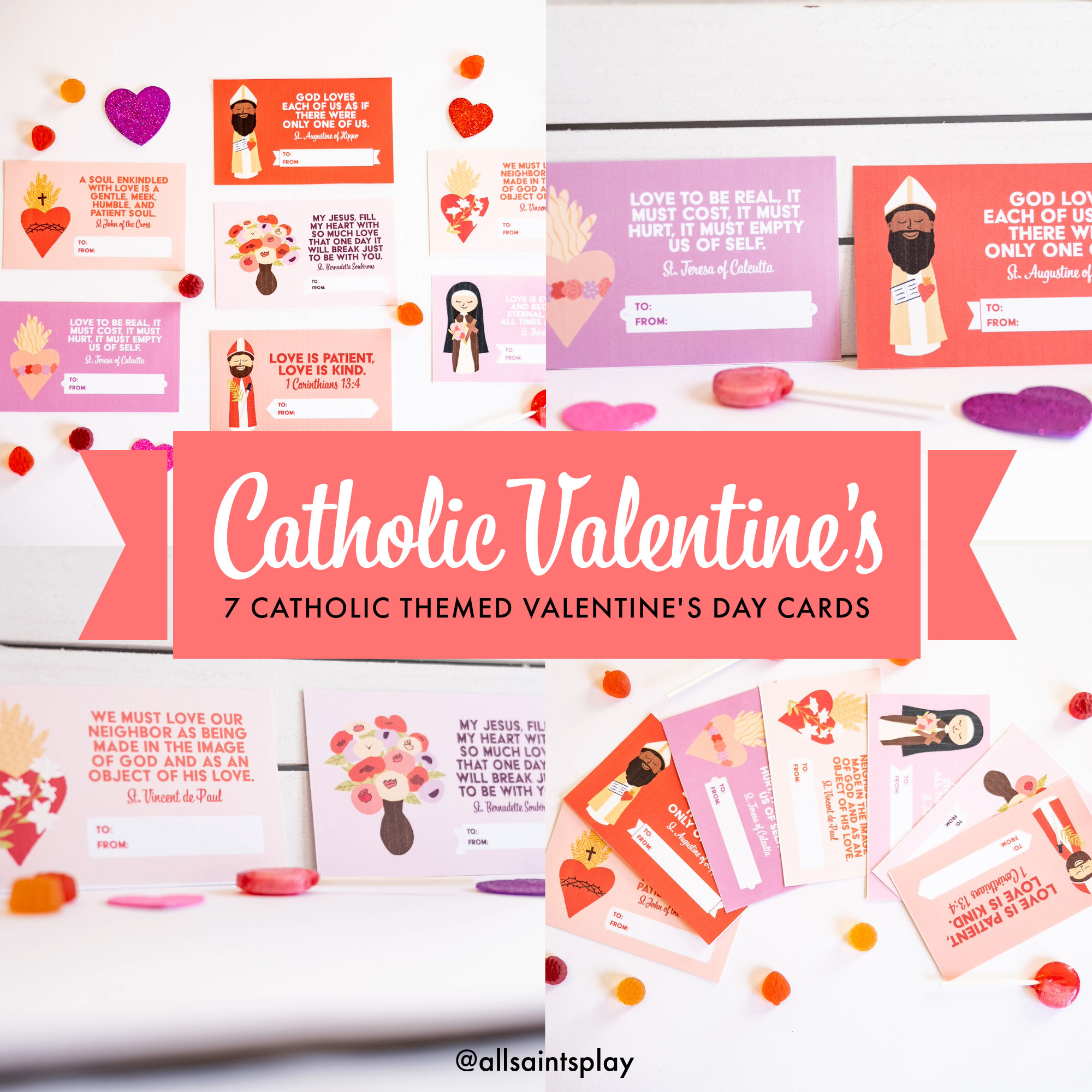 Catholic Valentine's Day Cards Saint & Bible Quotes for Valentine ...