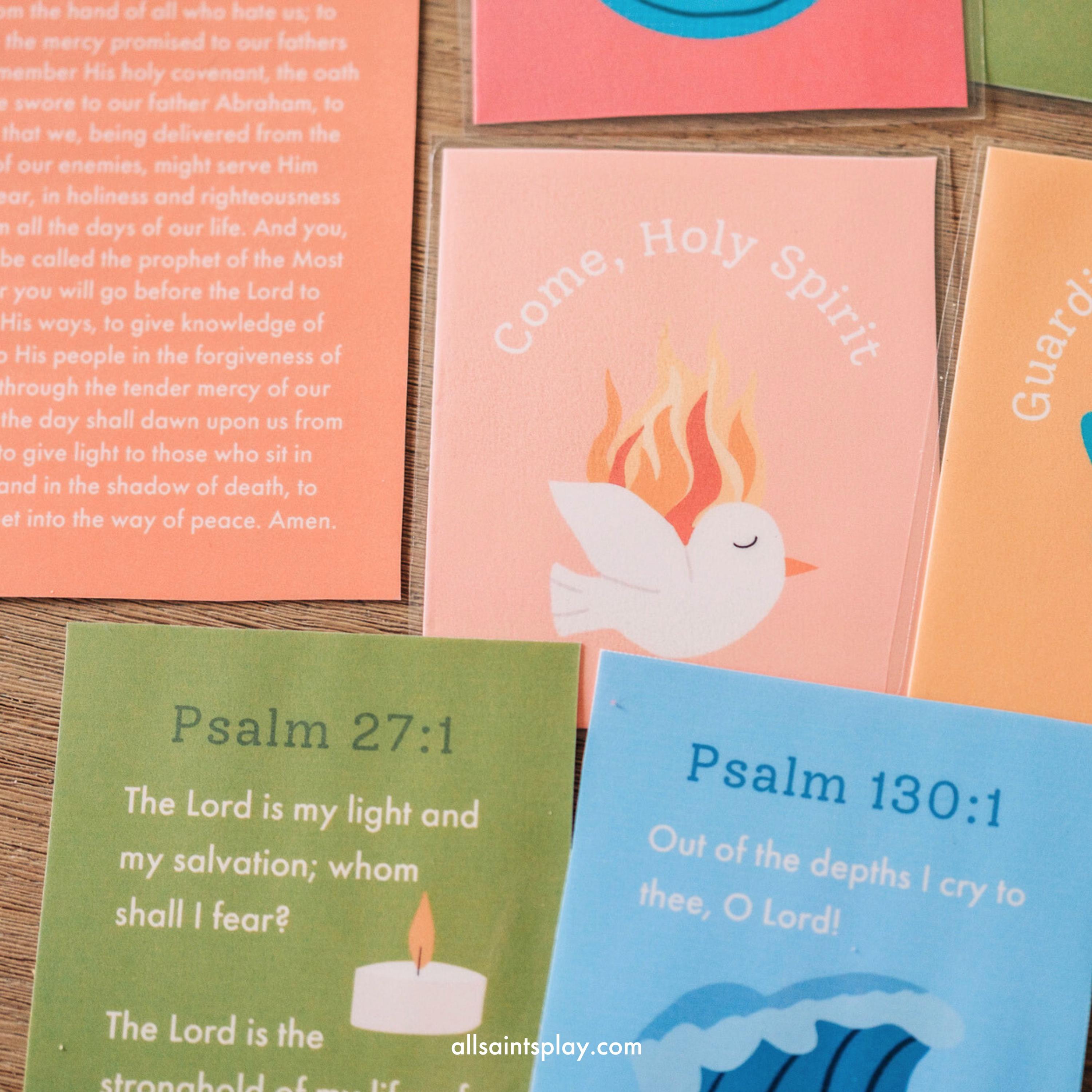 Catholic Prayer Cards | Hail Mary, Our Father, St. Michael, Guardian ...