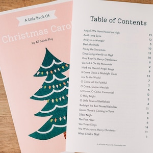 Christmas Carols Booklet | Printable Holiday Songbook, Winter Music ...