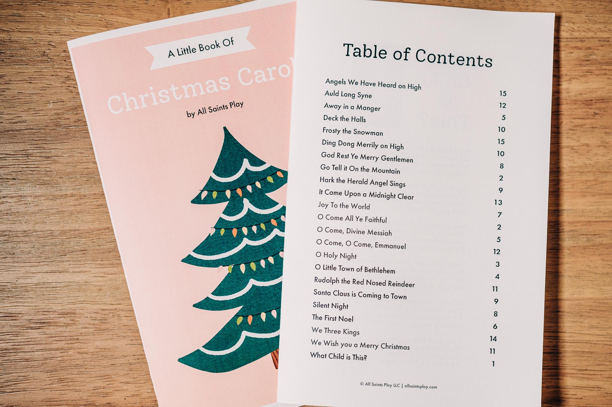 Christmas Carols Booklet | Printable Holiday Songbook, Winter Music ...