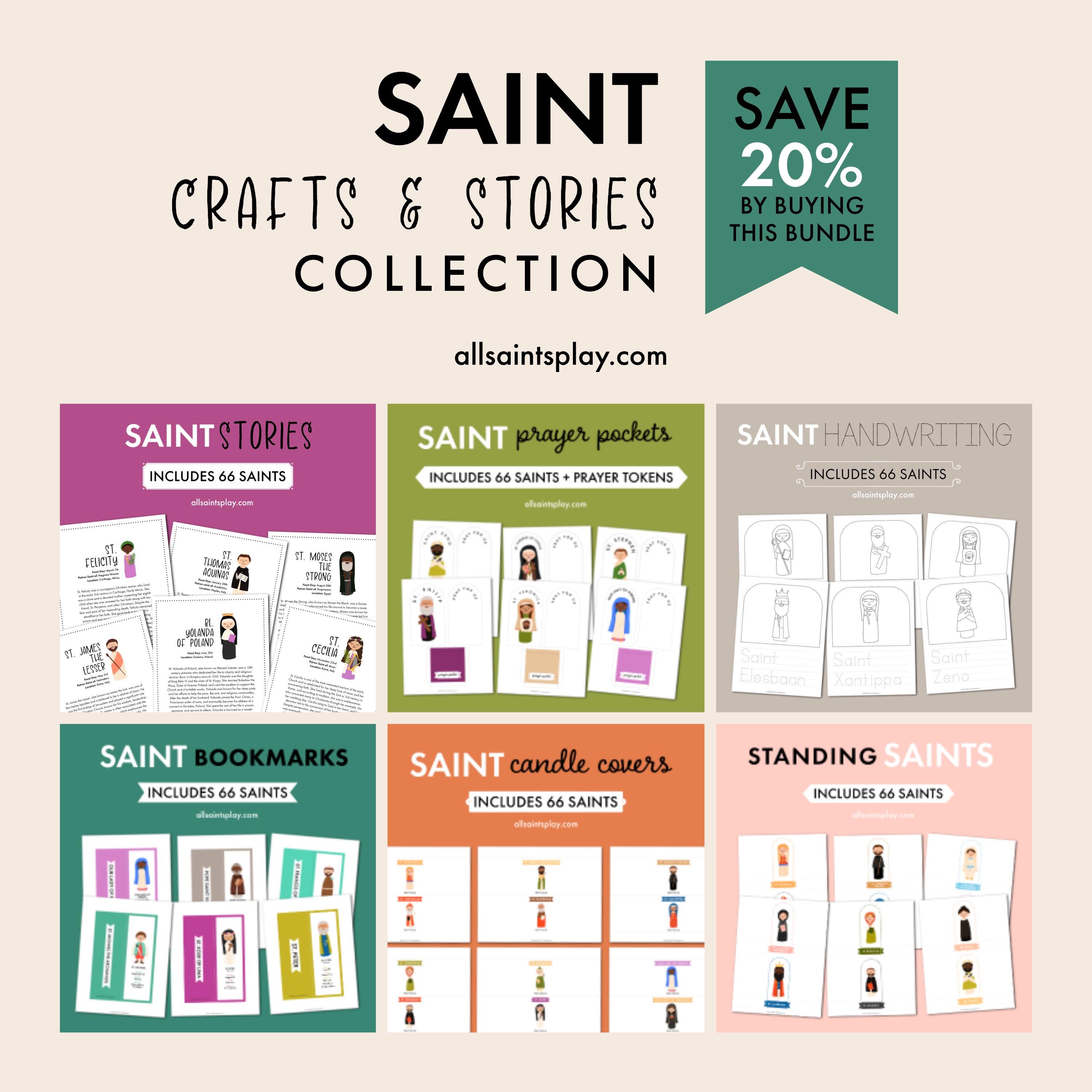 Saint Bookmarks | Catholic Homeschooling, Saints for Kids, All Saints ...