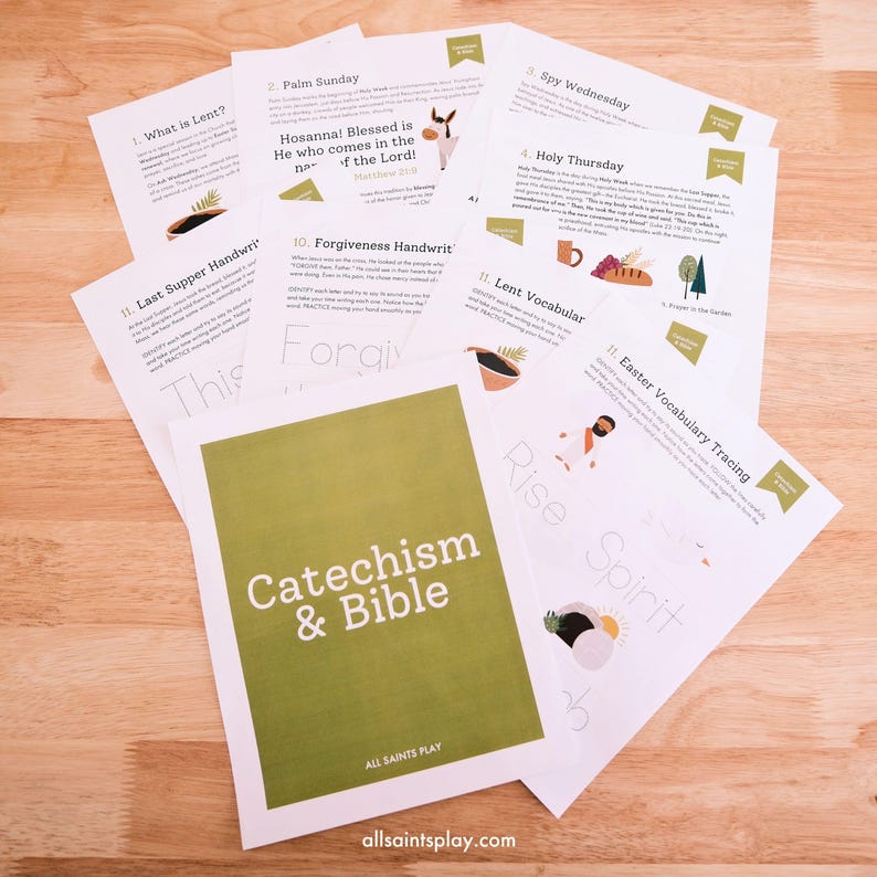 160+ Page Catholic Lent and Easter Workbook | Holy Week Activities ...