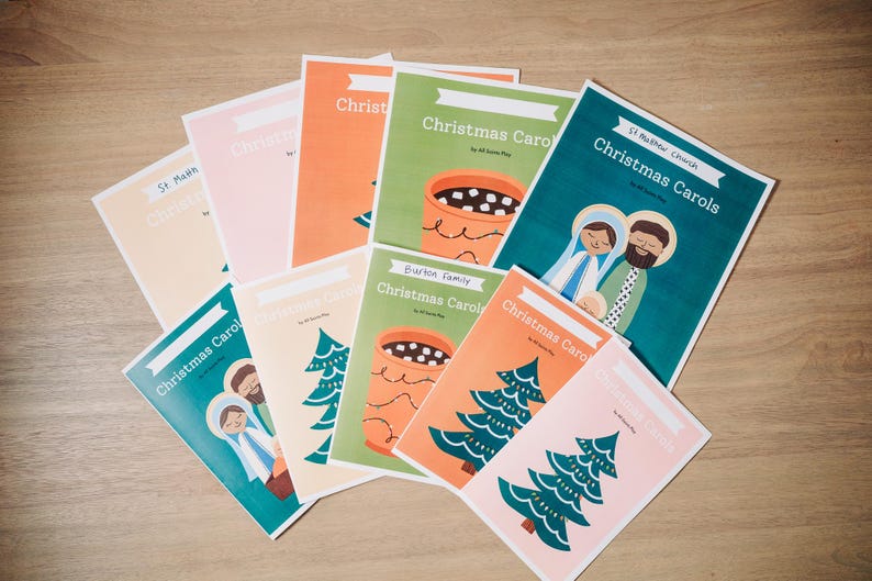 Christmas Carols Booklet | Printable Holiday Songbook, Winter Music ...