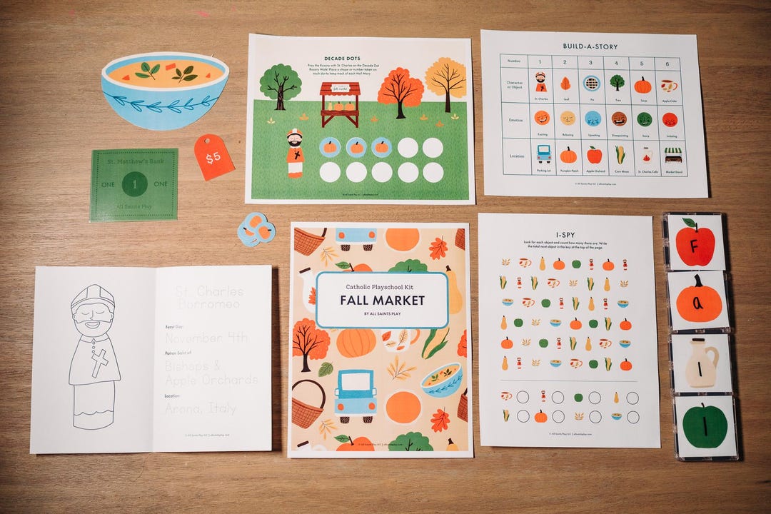 Fall Catholic Playschool Kit | Harvest Activity Homeschool Printable ...