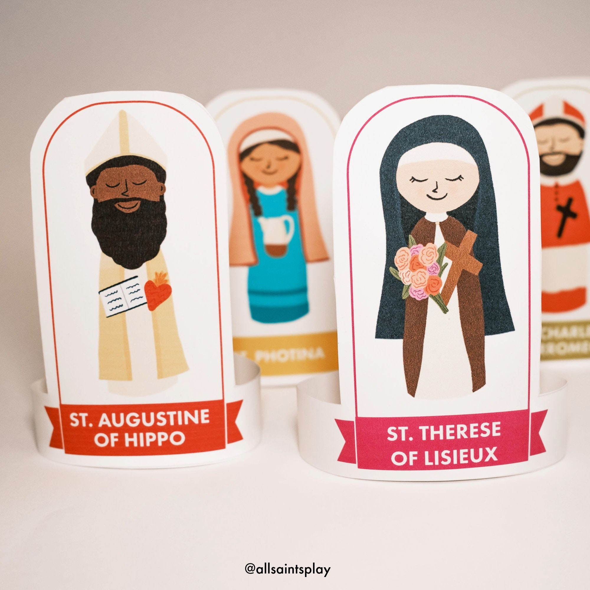 All Saints Bundle: 52 Standing Saints & 52 Candle Covers Liturgical ...