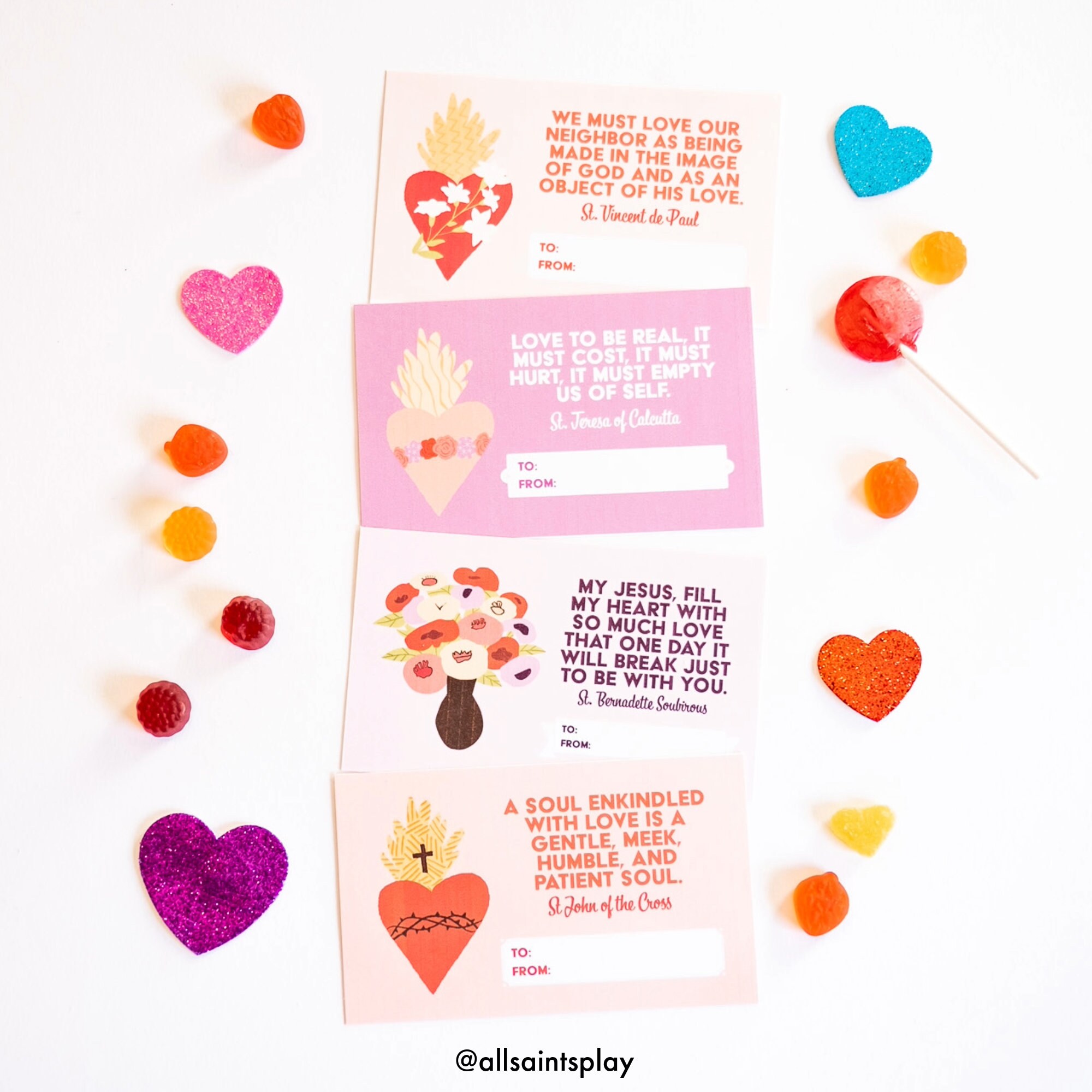 Catholic Valentine's Day Cards Saint & Bible Quotes for Valentine ...