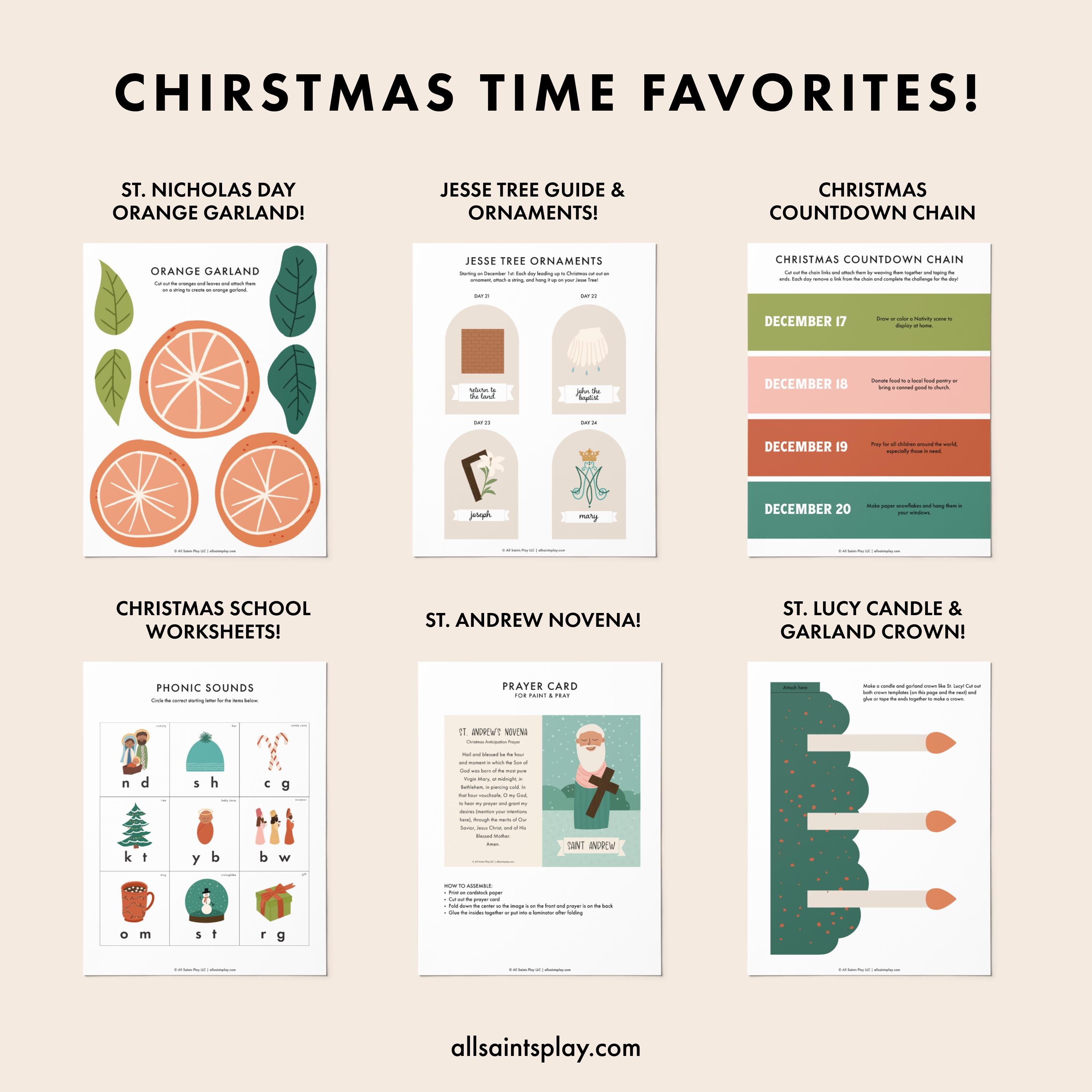 Christmas and Advent Activity Kit | Catholic Holiday Worksheets ...