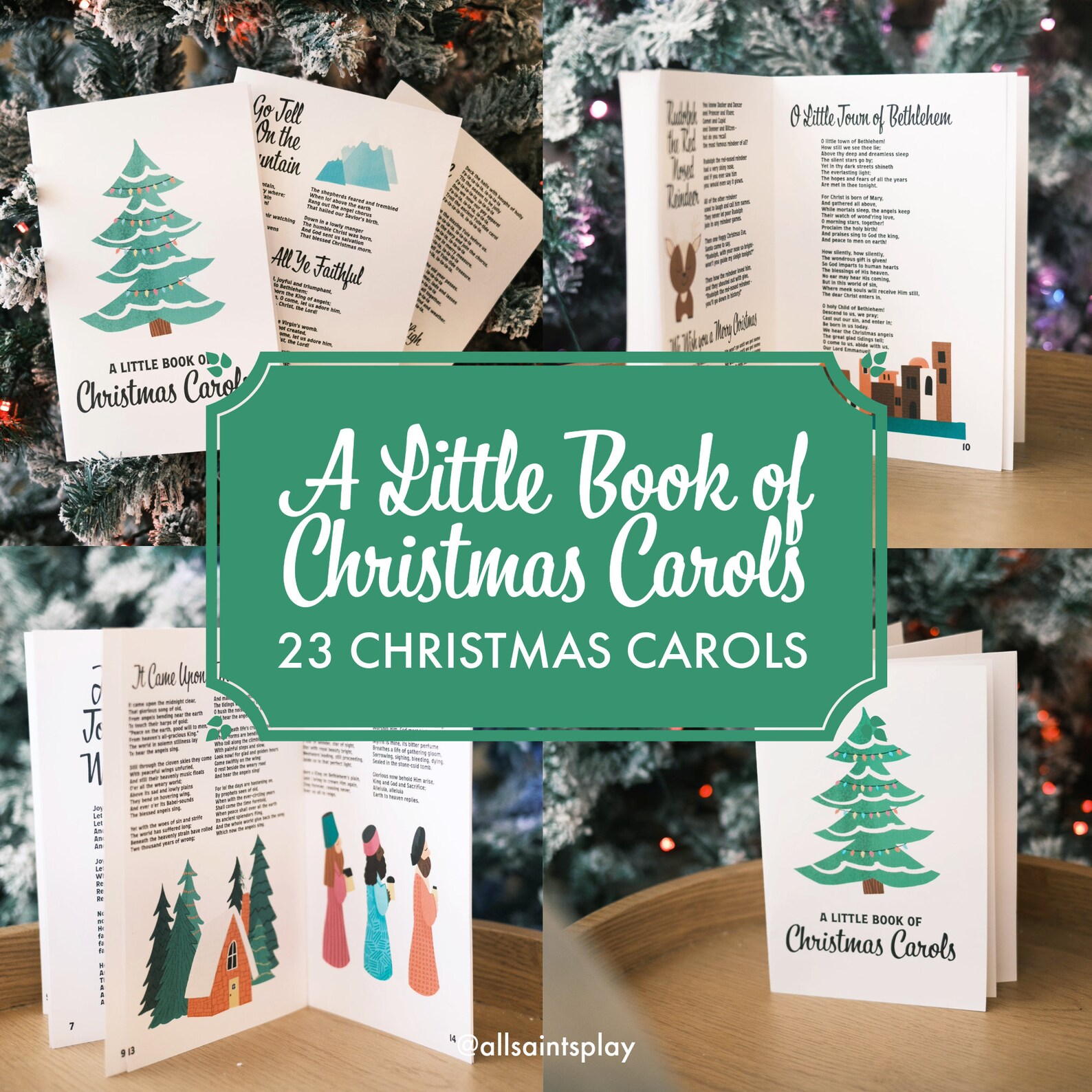 Christmas Carols Booklet Printable Christmas Caroling Book, Christmas ...