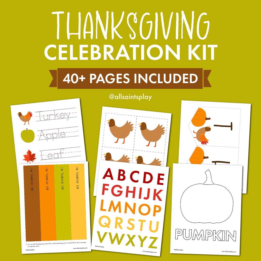 Thanksgiving Celebration Kit November Preschool Activities, Fall Market ...