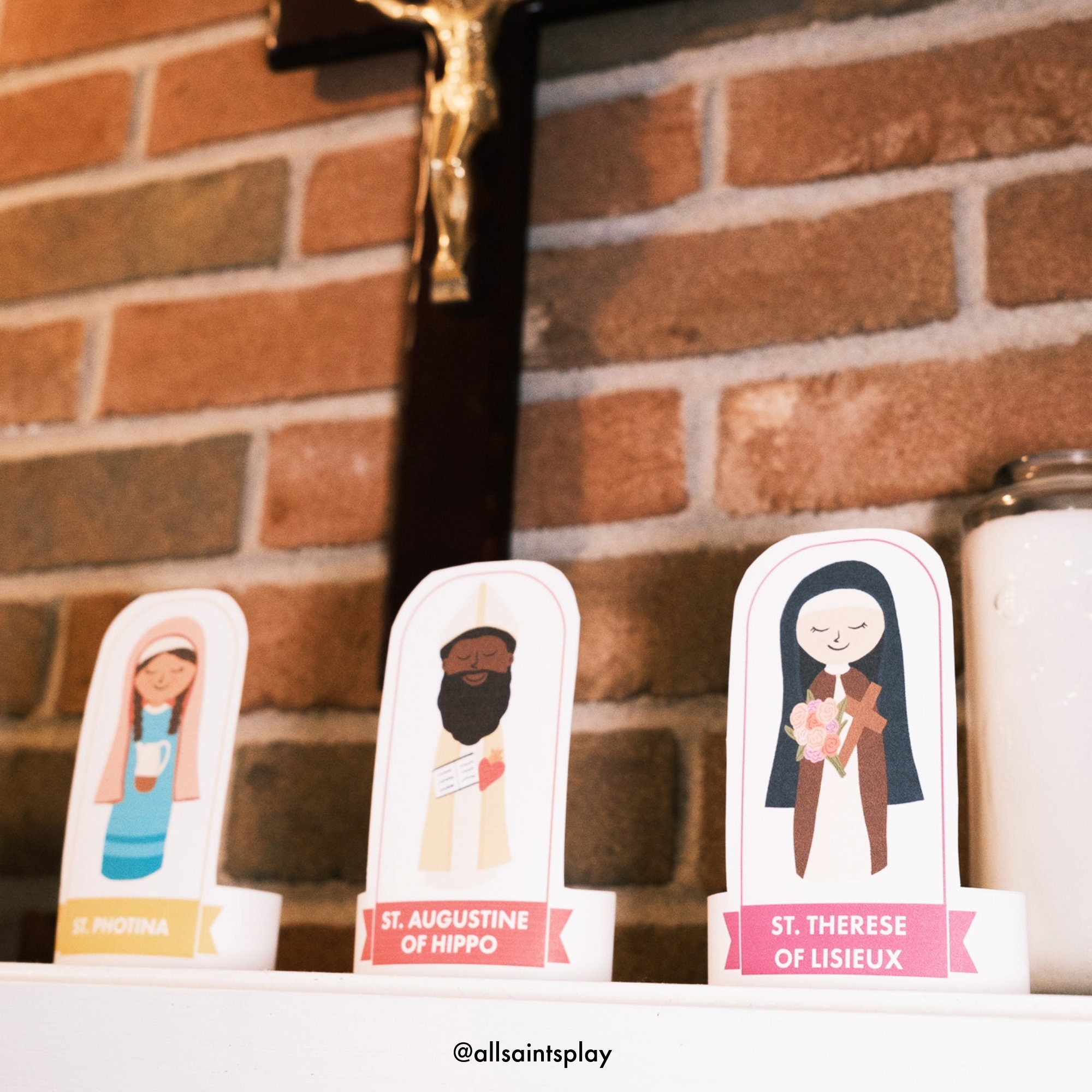 All Saints Bundle: 52 Standing Saints & 52 Candle Covers Liturgical ...