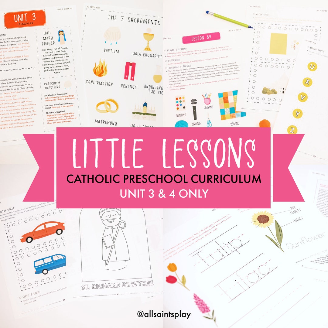 Little Lessons: Catholic Preschool Curriculum | Units 3 & 4, Saints for ...