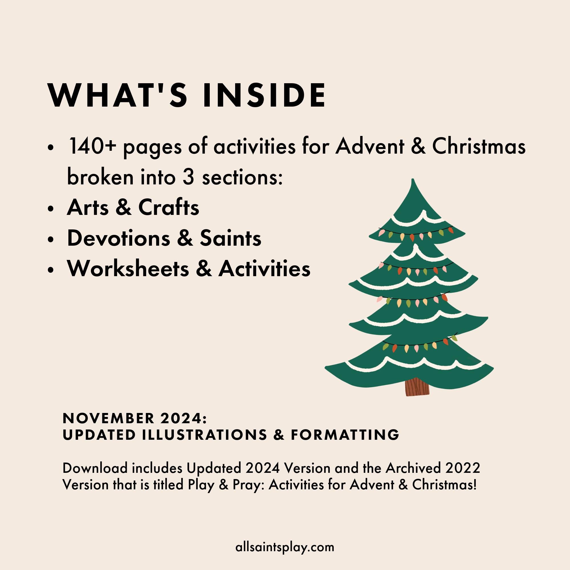 Christmas and Advent Activity Kit | Catholic Holiday Worksheets ...
