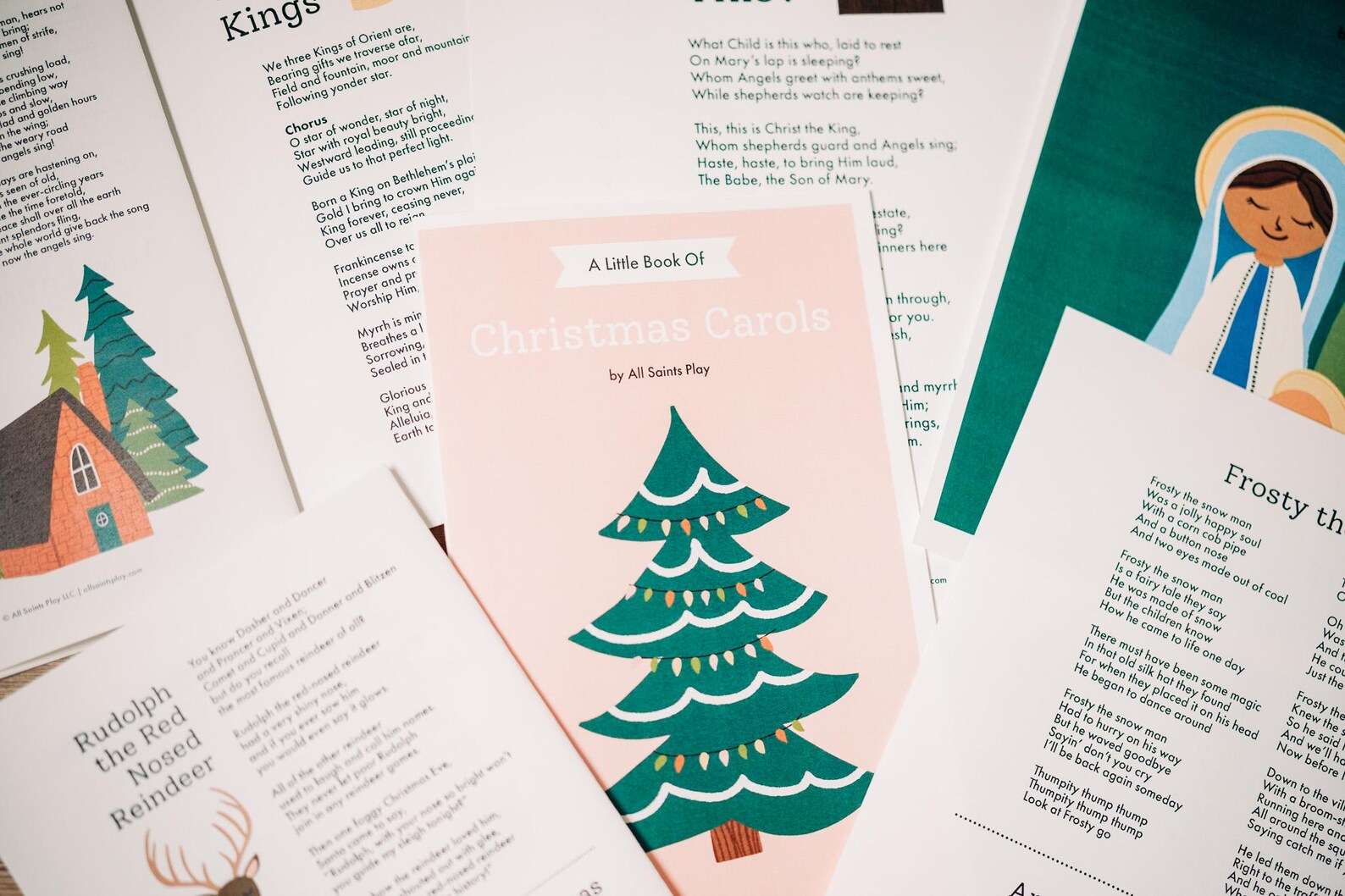 Christmas Carols Booklet | Printable Holiday Songbook, Winter Music ...