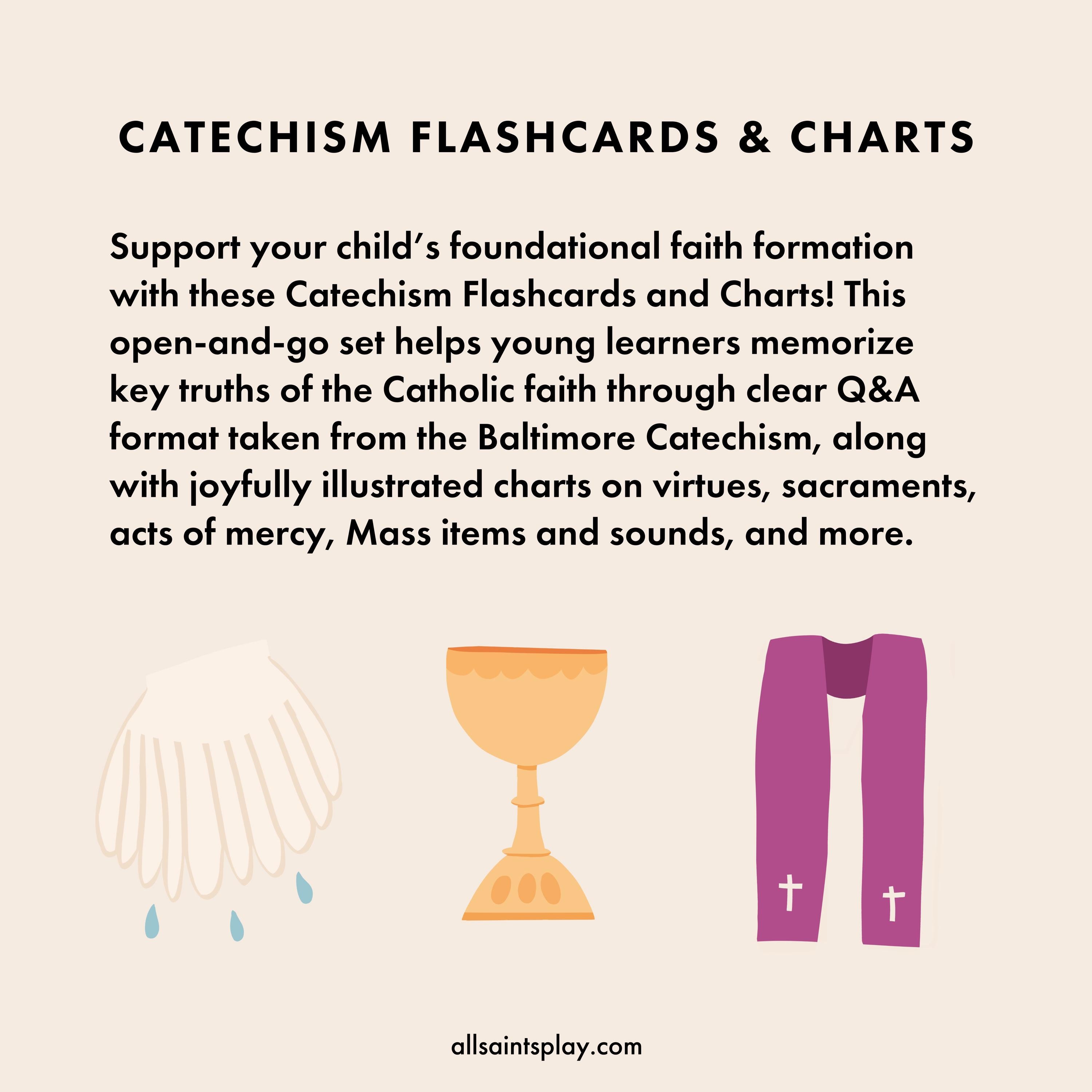 Catechism Flashcards & Charts | Catholic, Baltimore Catechism, Virtues ...