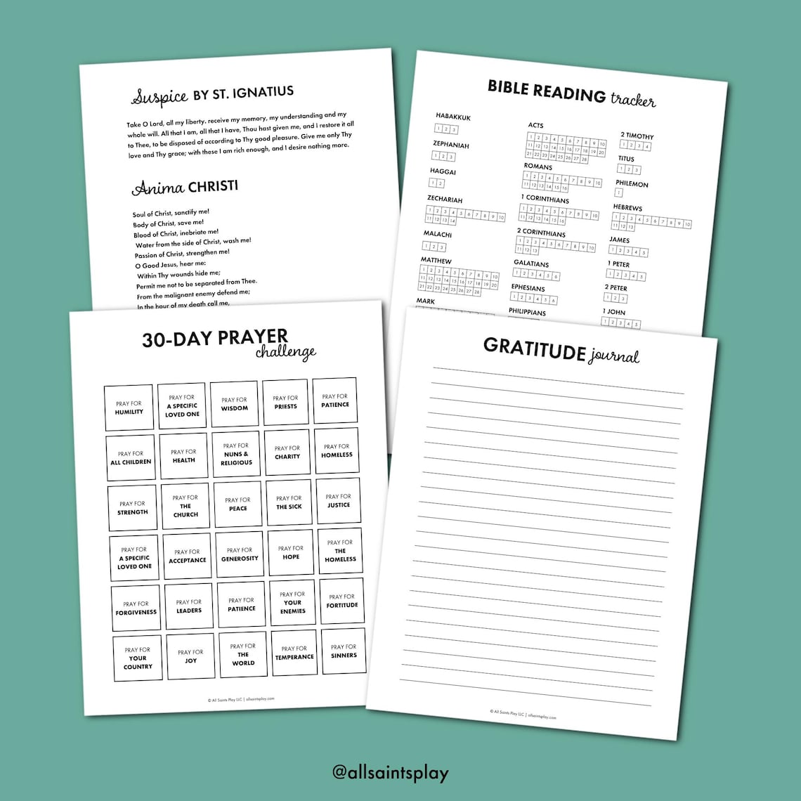 Spiritual Life Expansion Pack for Little Way Catholic Planner | Prayer ...