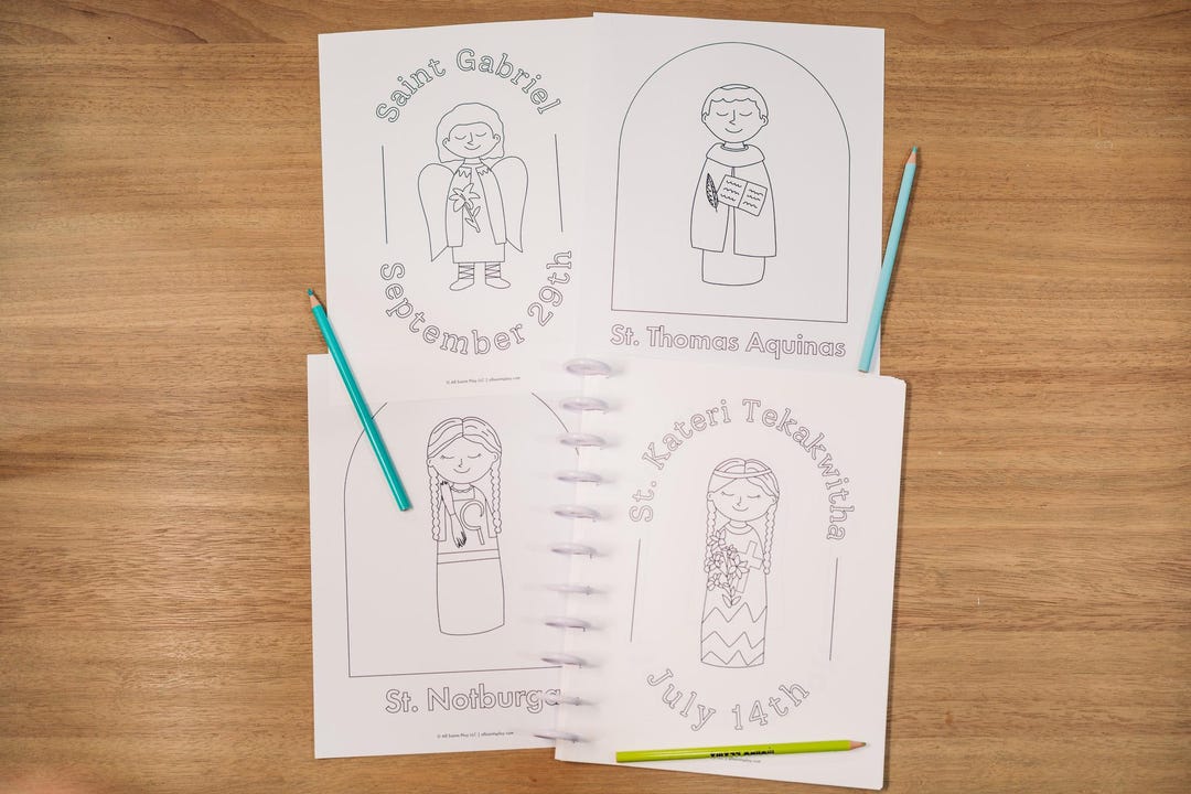 140 Saint Coloring Pages | Printable Saints Activity for Catholic ...
