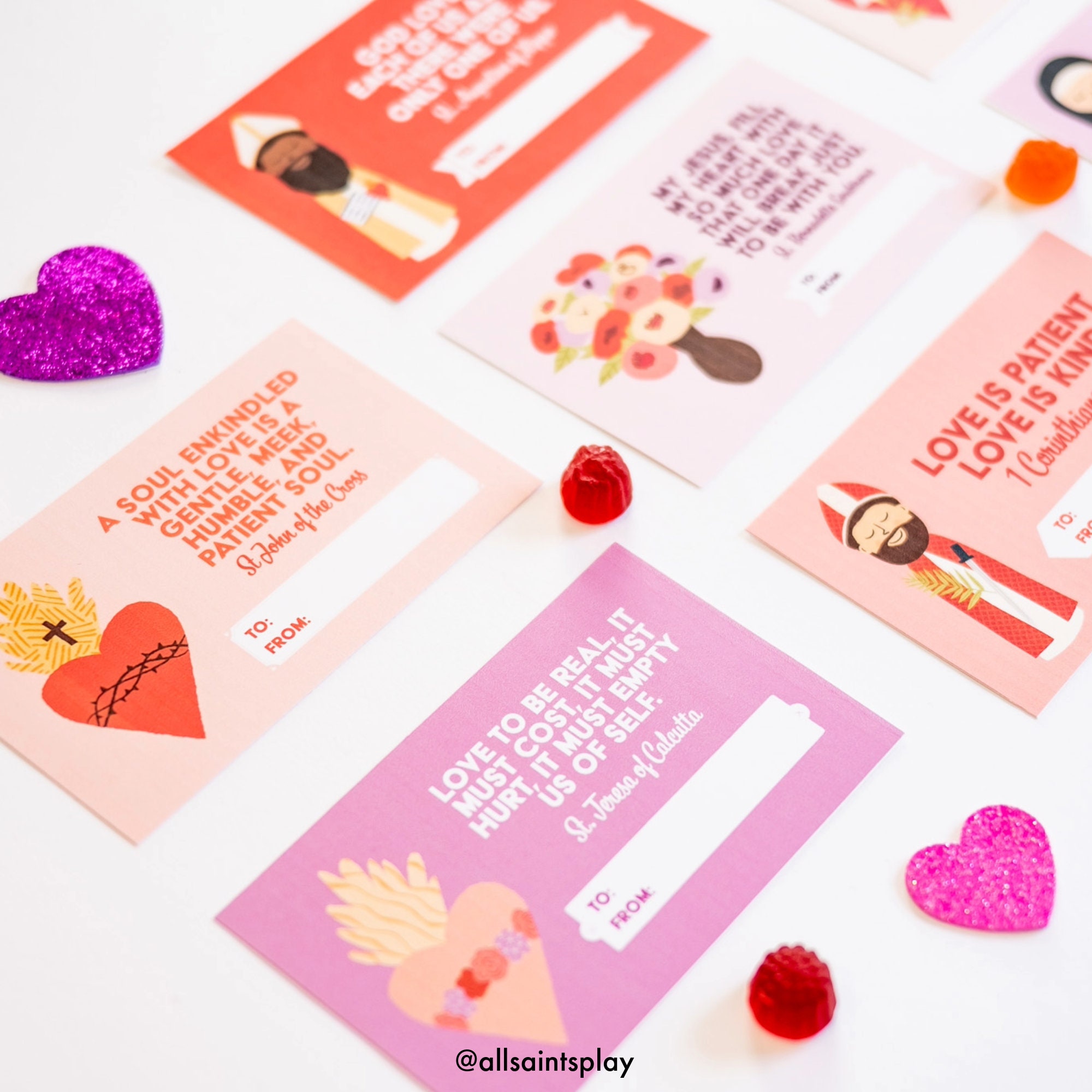 Catholic Valentine's Day Cards Saint & Bible Quotes for Valentine ...