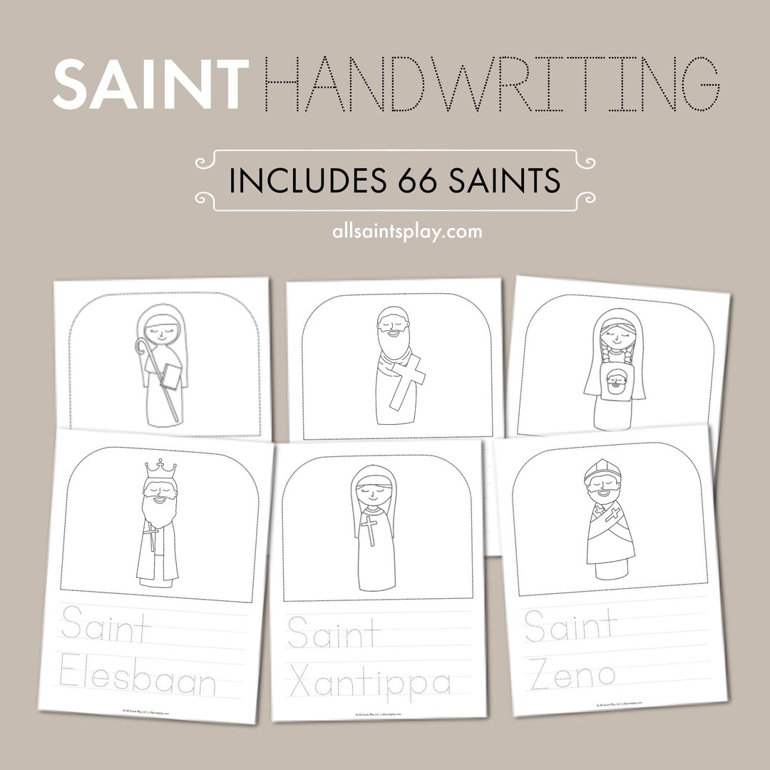 Saint Handwriting Worksheets | Catholic Homeschool, Saints for Kids ...