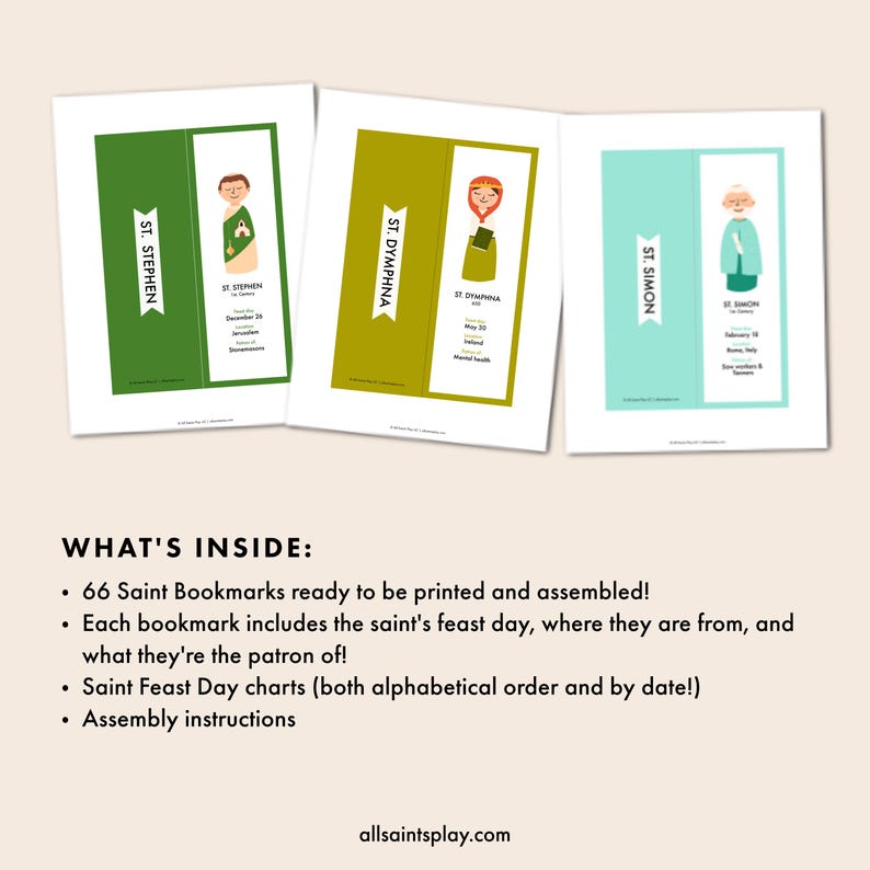 Saint Bookmarks Catholic Homeschooling, Saints for Kids, All Saints Day, Liturgical Living ...