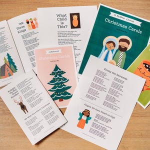 Christmas Carols Booklet | Printable Holiday Songbook, Winter Music ...