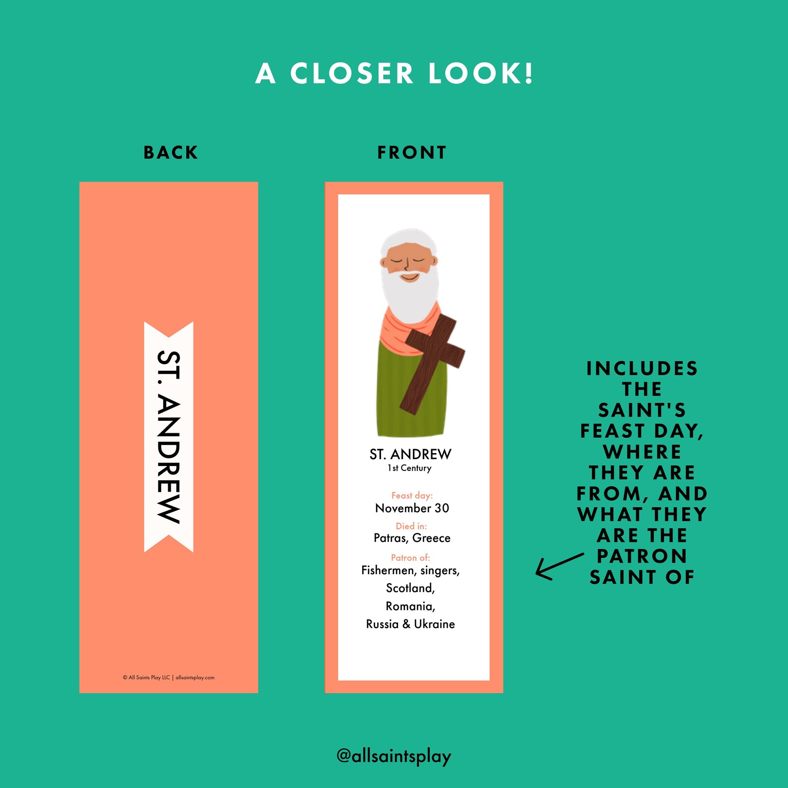 Saint Bookmarks Catholic Homeschooling, Saints for Kids, All Saints Day ...