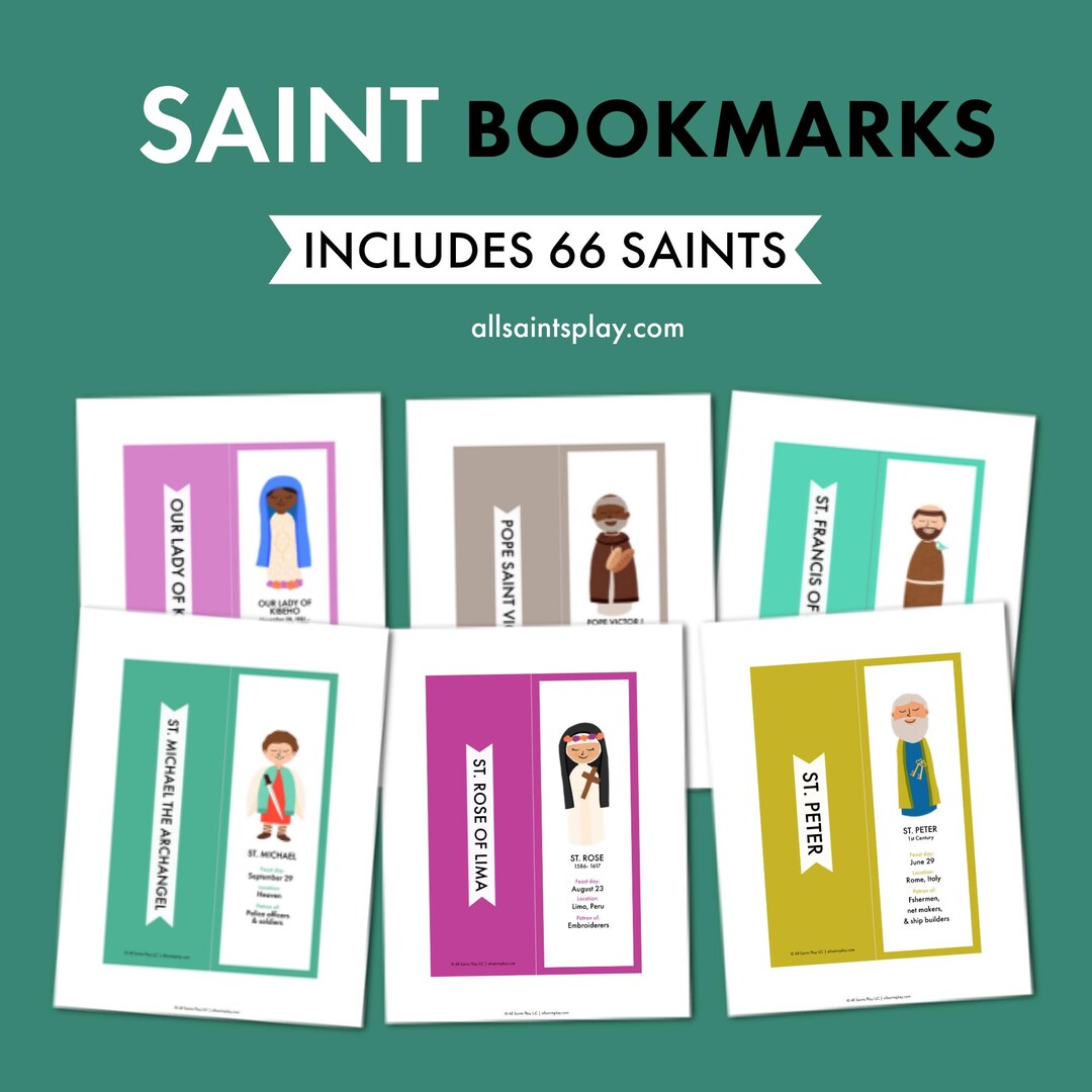 Saint Bookmarks | Catholic Homeschooling, Saints for Kids, All Saints ...