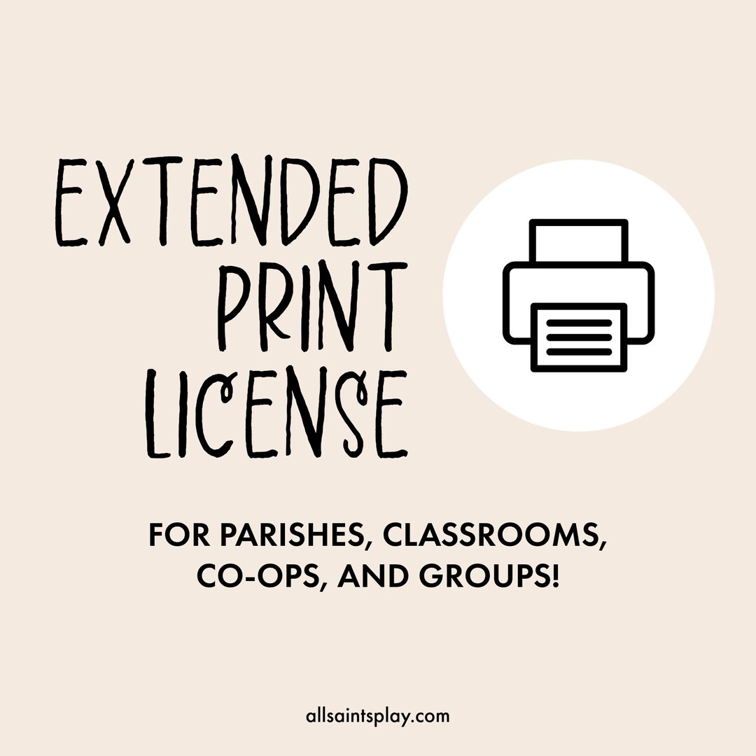 Extended Print License - Etsy