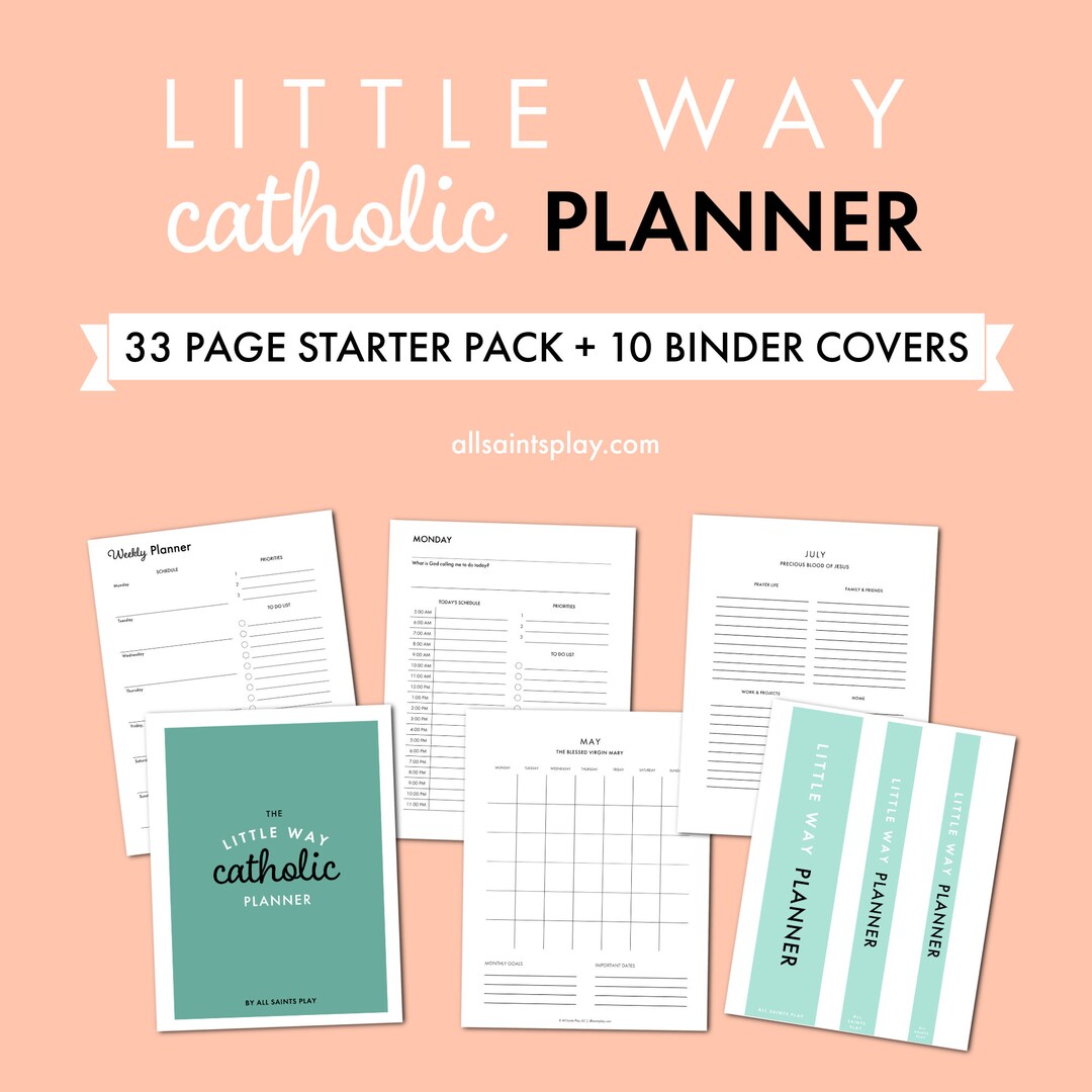 Little Way Catholic Planner: Starter Pack | Undated Liturgical Calendar ...