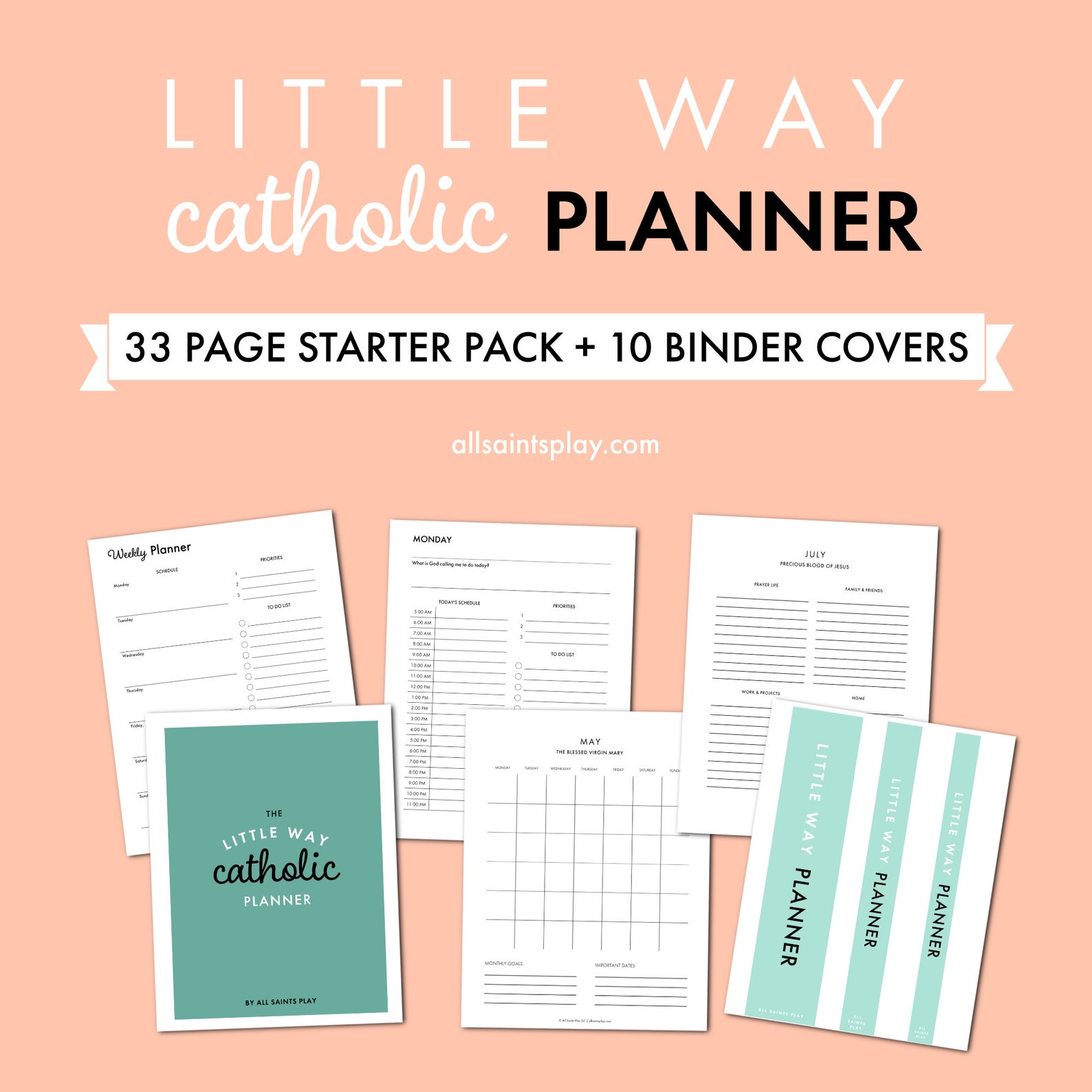 Little Way Catholic Planner: Starter Pack | Undated Liturgical Calendar ...