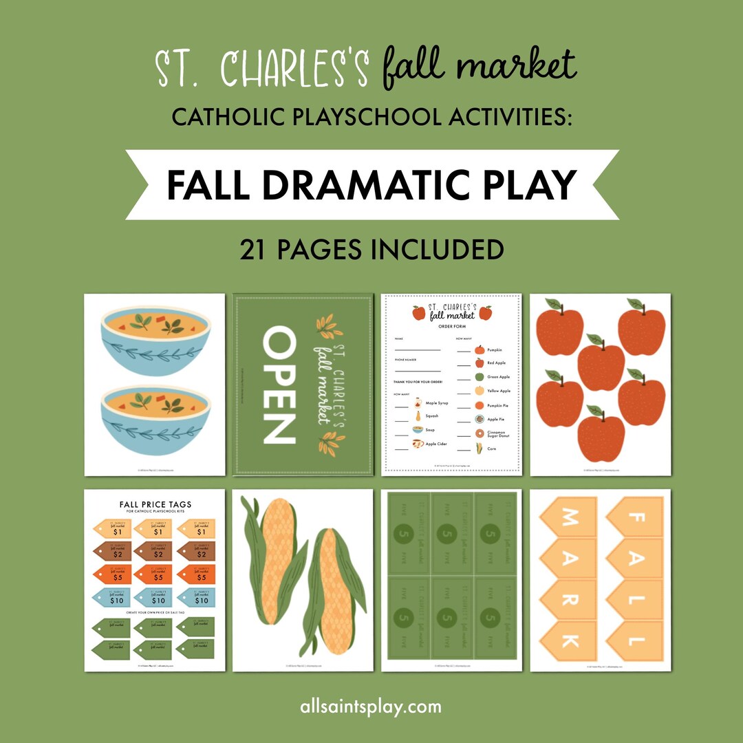 Fall Dramatic Play Fall Catholic Playschool Kit, St. Charles Borromeo ...