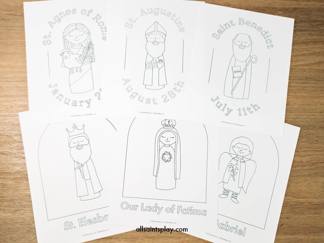 Catholic Saint Coloring Pages for Kids | Printable Saints Activity for ...