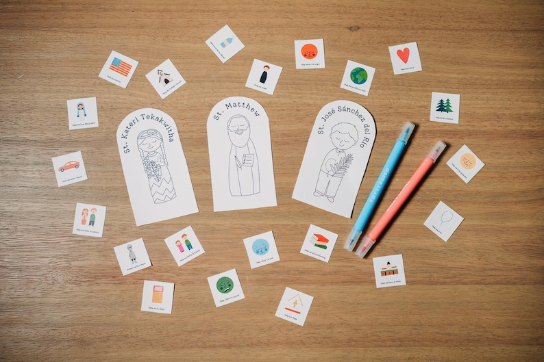 Saint Prayer Pockets | Catholic Homeschooling, Saints for Kids Activity ...