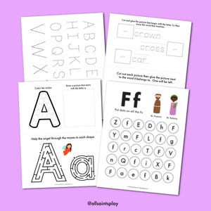 Letters & Phonics | Catholic Preschool Companion Activities for Little ...
