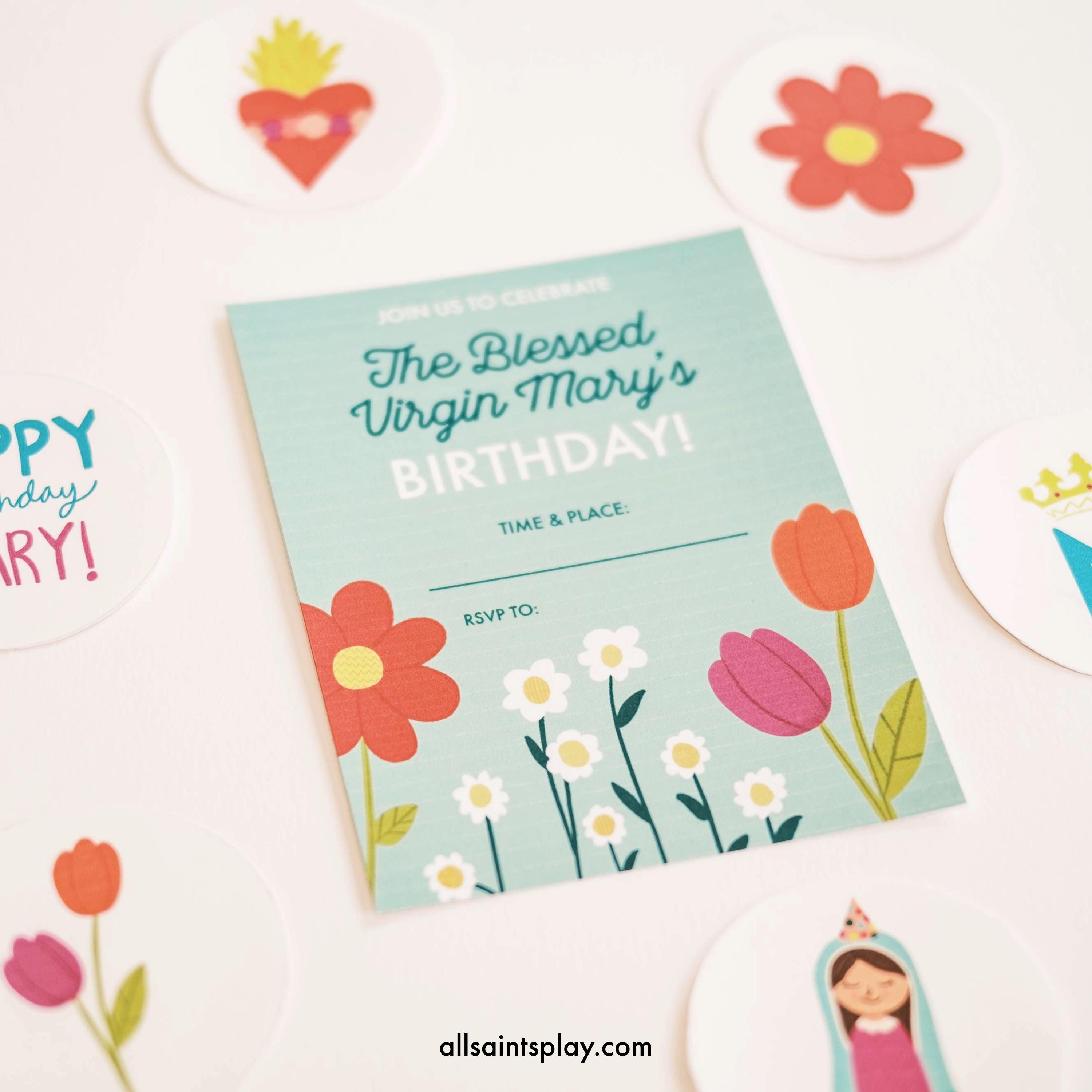 Mary's Birthday Party Celebration Kit | Nativity of the Blessed Virgin ...