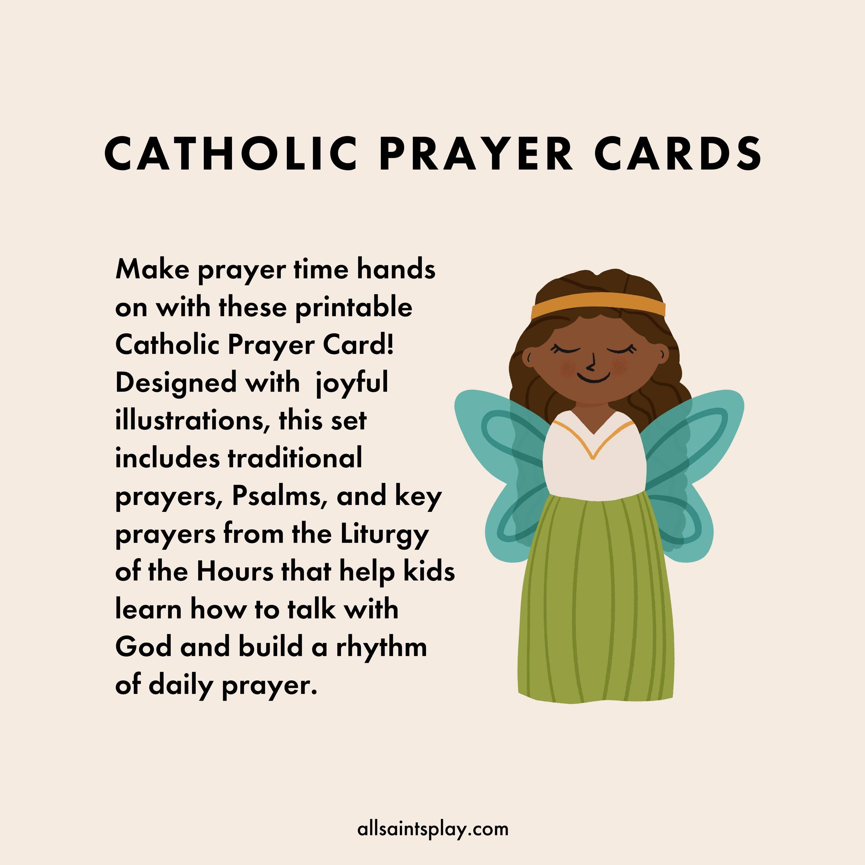 Catholic Prayer Cards | Hail Mary, Our Father, St. Michael, Guardian ...
