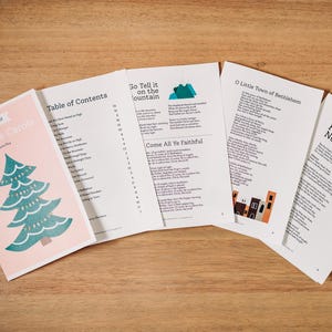 Christmas Carols Booklet | Printable Holiday Songbook, Winter Music ...
