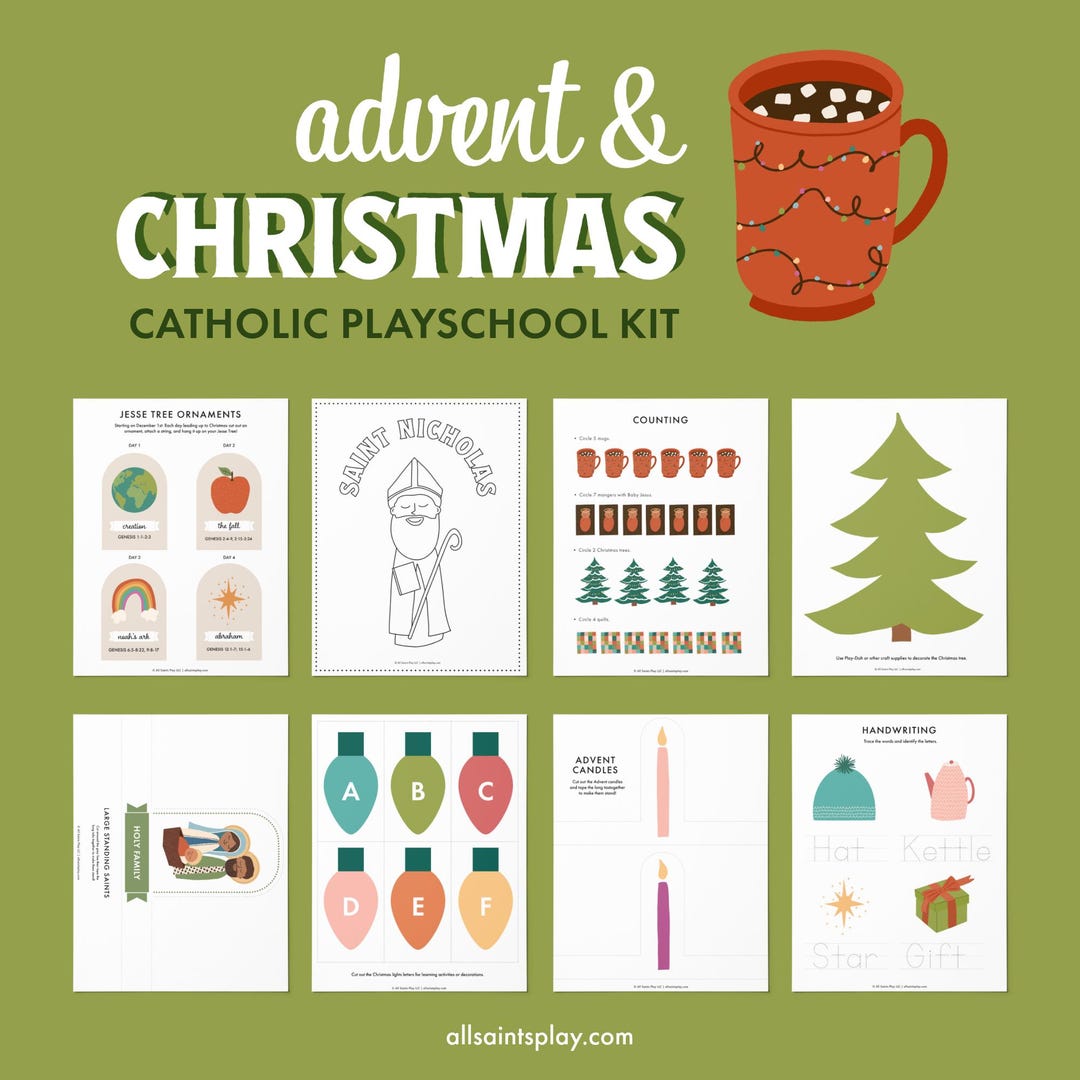 Christmas and Advent Activity Kit | Catholic Preschool, Christmas ...
