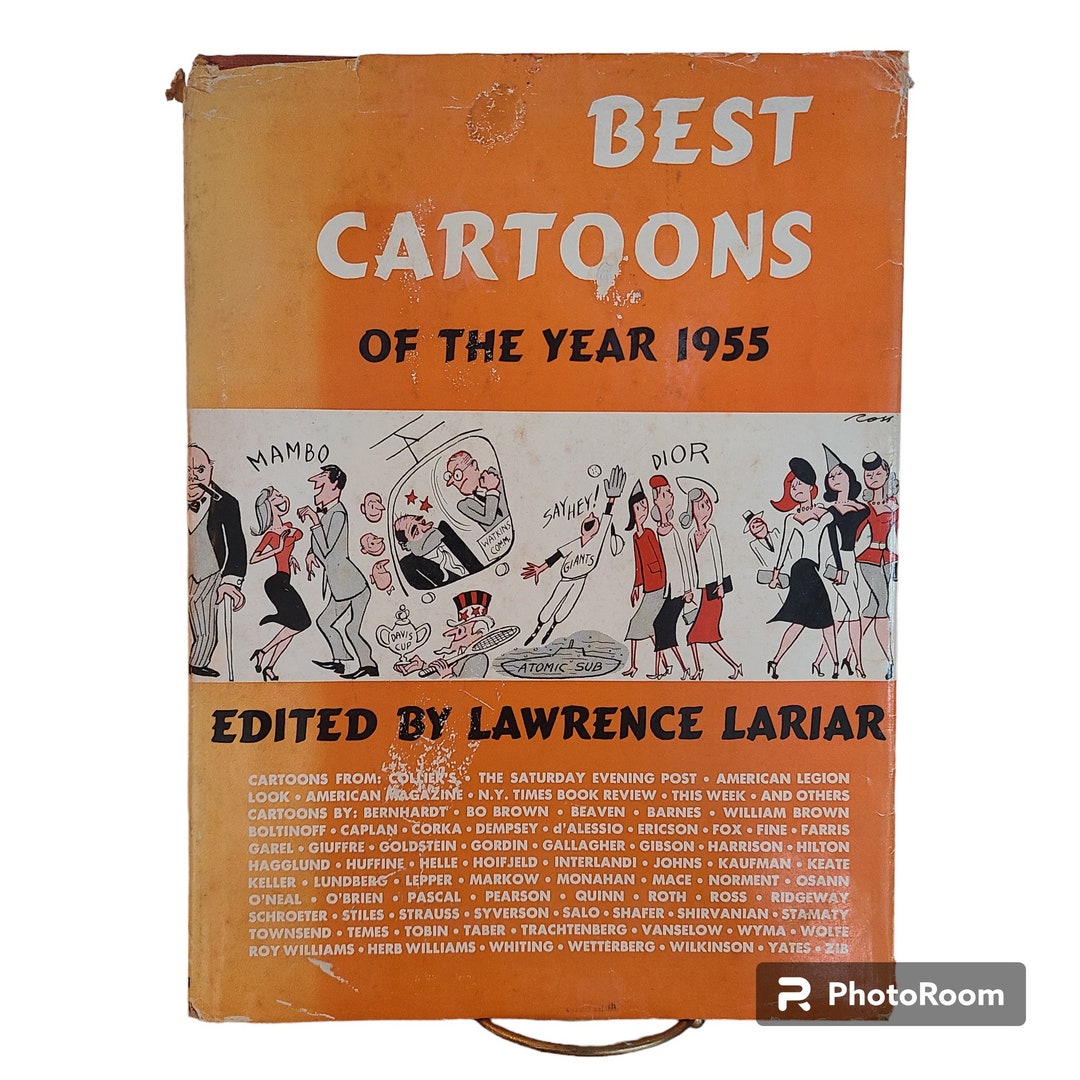 Vintage Best Cartoons of the Year 1955 Hard Cover Book, Top American ...