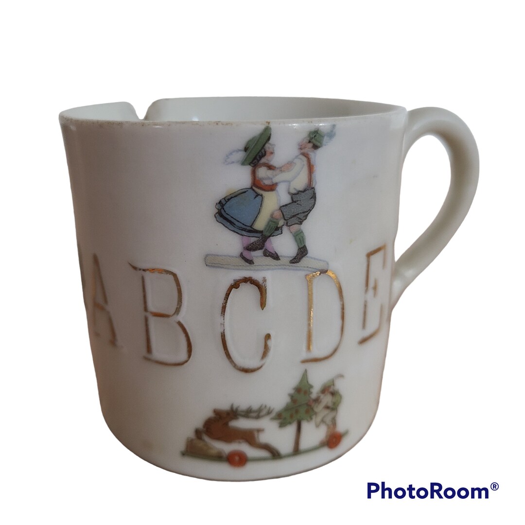 RARE Vintage Child's ABC Alphabet Cup Alphabet Mug Made - Etsy