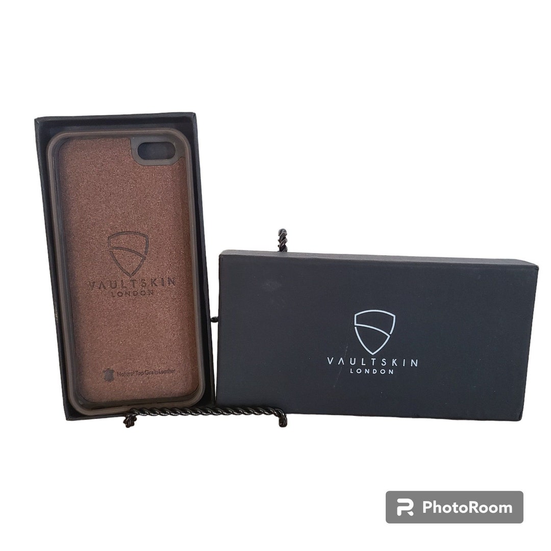 Vaultskin London iPhone SE Brown Leather Eton Armour Slim Wallet Phone ...