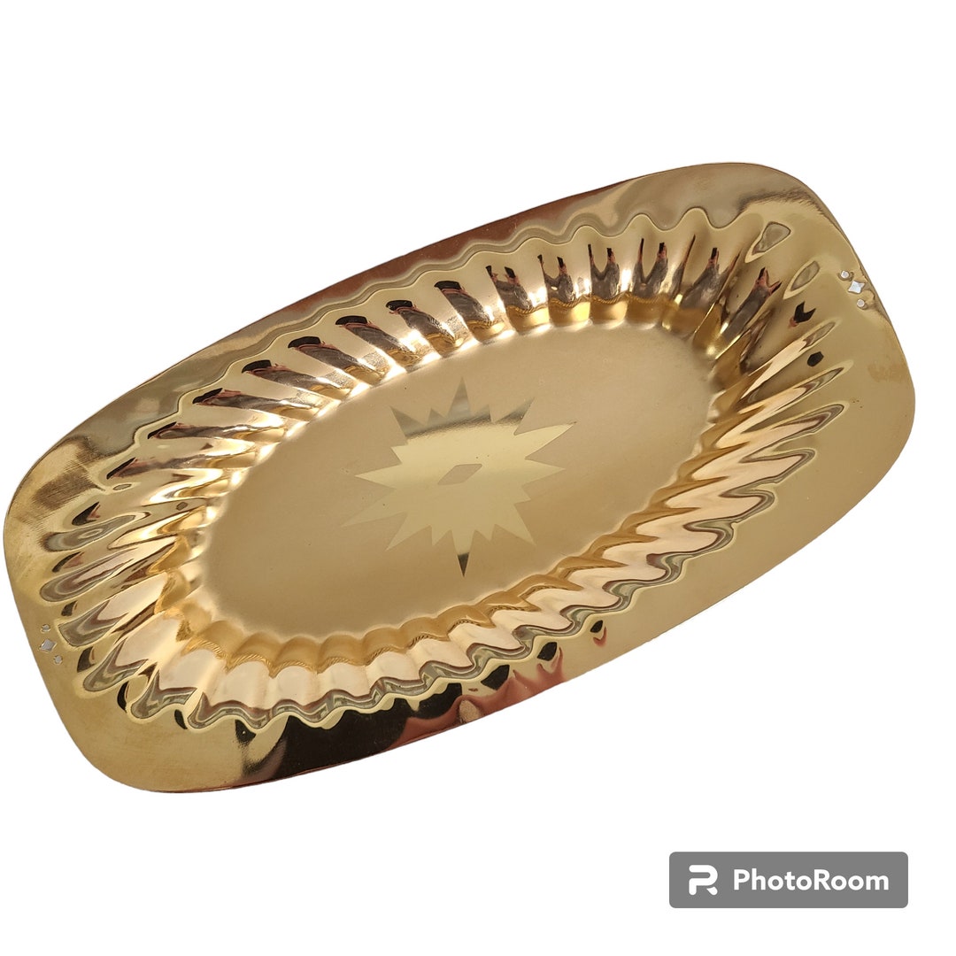 Vintage Forman 23K Gold Electro Plated Platter, Forman Family Metal ...