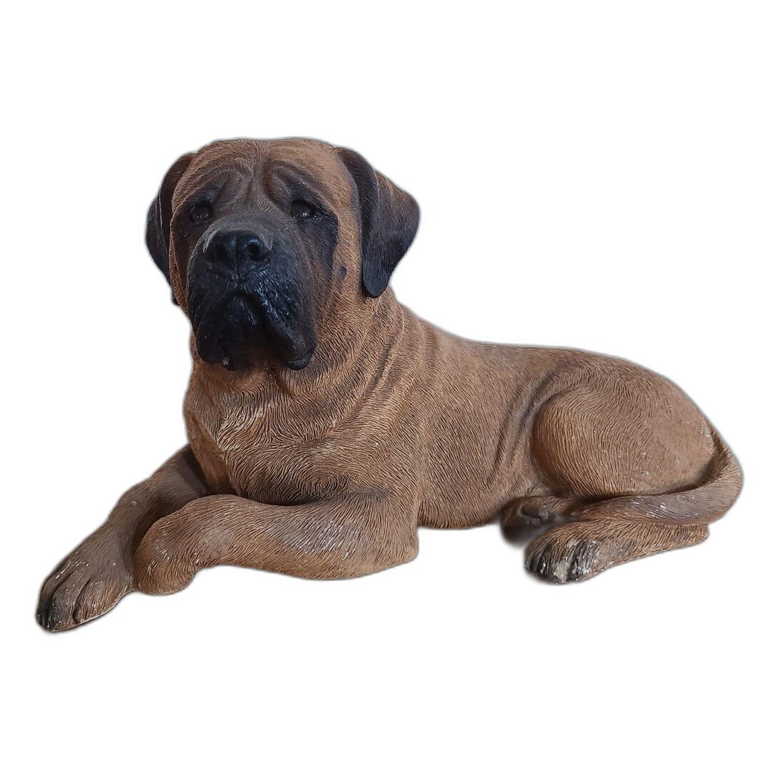 Sandicast Mastiff Dog Apricot Sandcast Sculpture Hand Cast Hand Painted ...