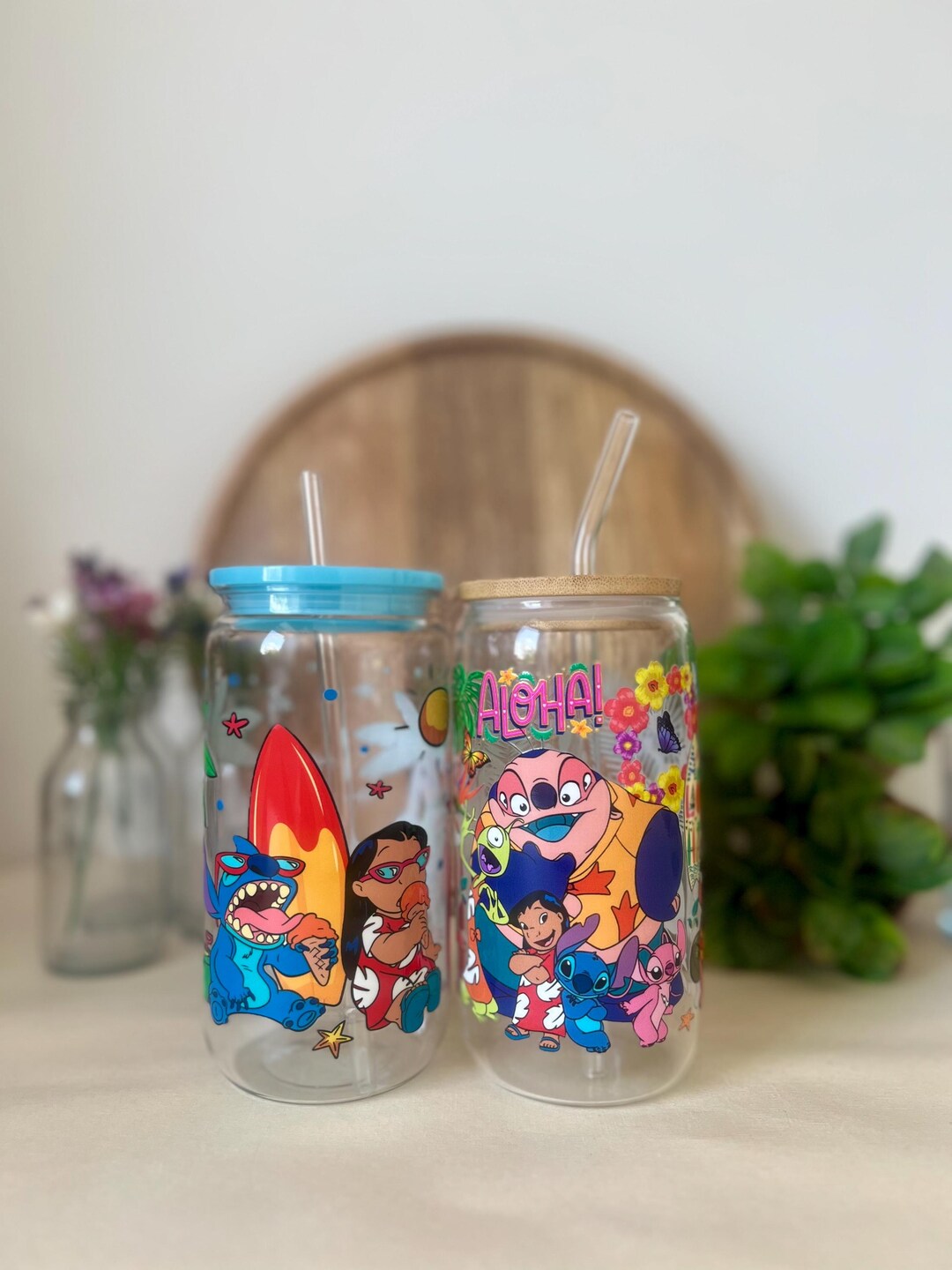 16oz Disney Stitch Can Glass, Lilo & Stitch Glass, Stitch Glass, Disney ...