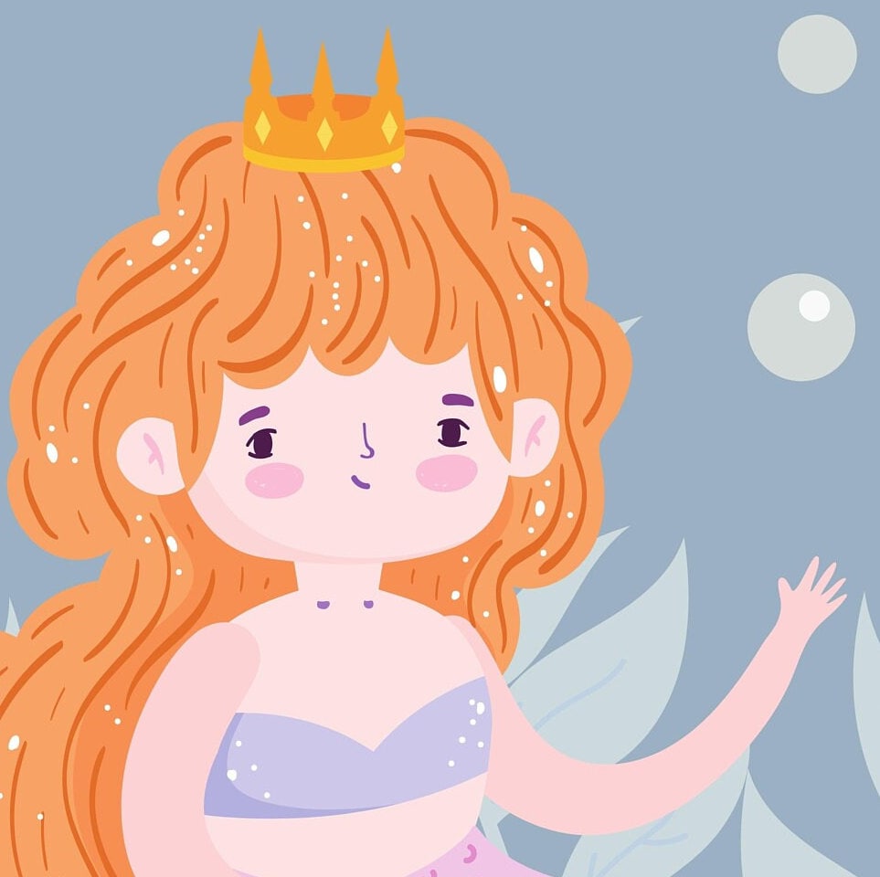 Under the Sea Princess Mermaid Printable Wall Art |DIGITAL DOWNLOAD ...