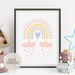 Pastel Boho Rainbow Nursery Printable Wall Art |DIGITAL DOWNLOAD, Girl ...