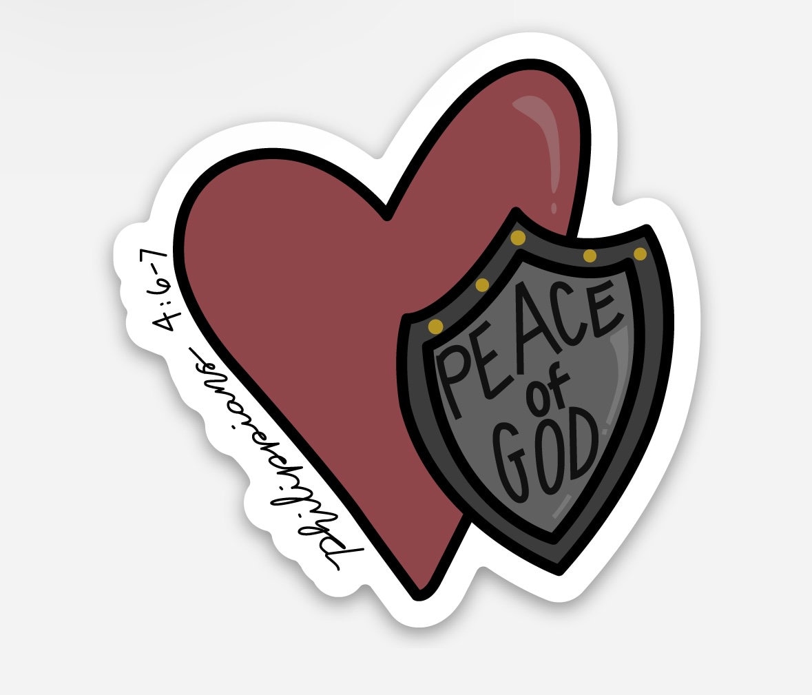 Peace of God Bible Sticker Jesus Sticker Water Bottle Sticker Journal ...