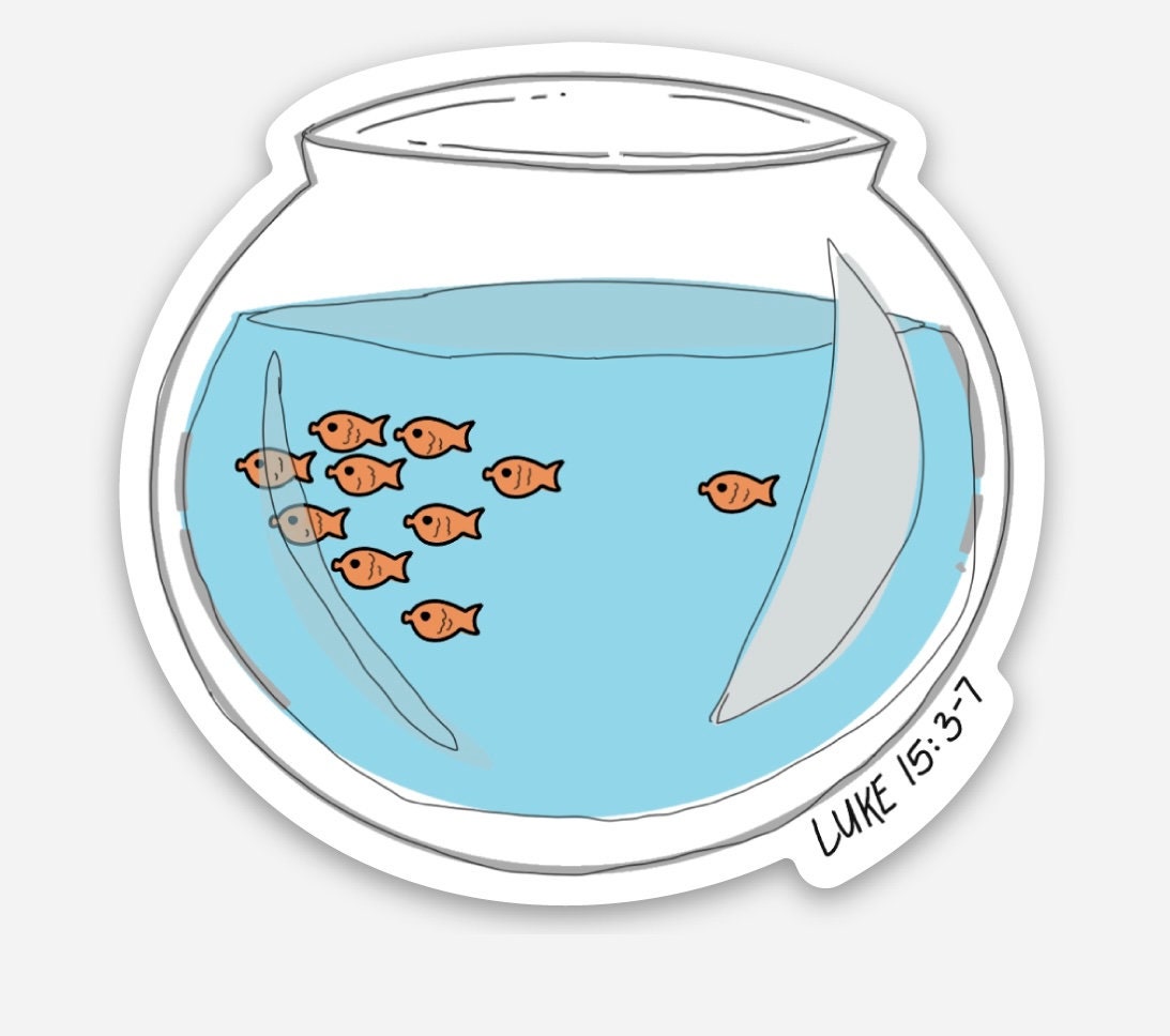 Fish Bowl | Bible Sticker | Jesus Sticker | Water Bottle Sticker ...