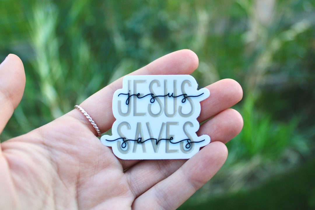 Jesus Saves | Bible Sticker | Jesus Sticker | Water Bottle Sticker ...