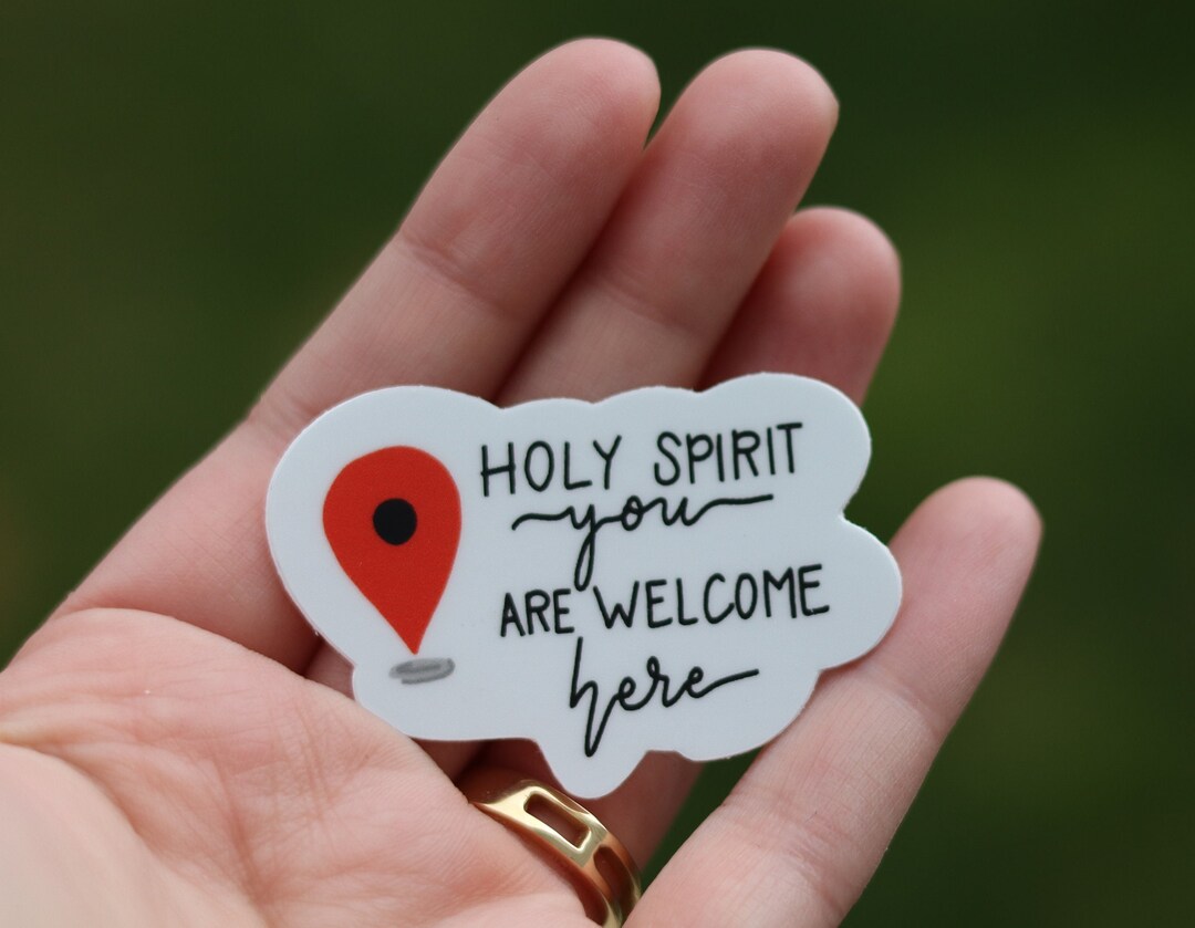 Welcome Holy Spirit | Bible Sticker | Jesus Sticker | Water Bottle ...