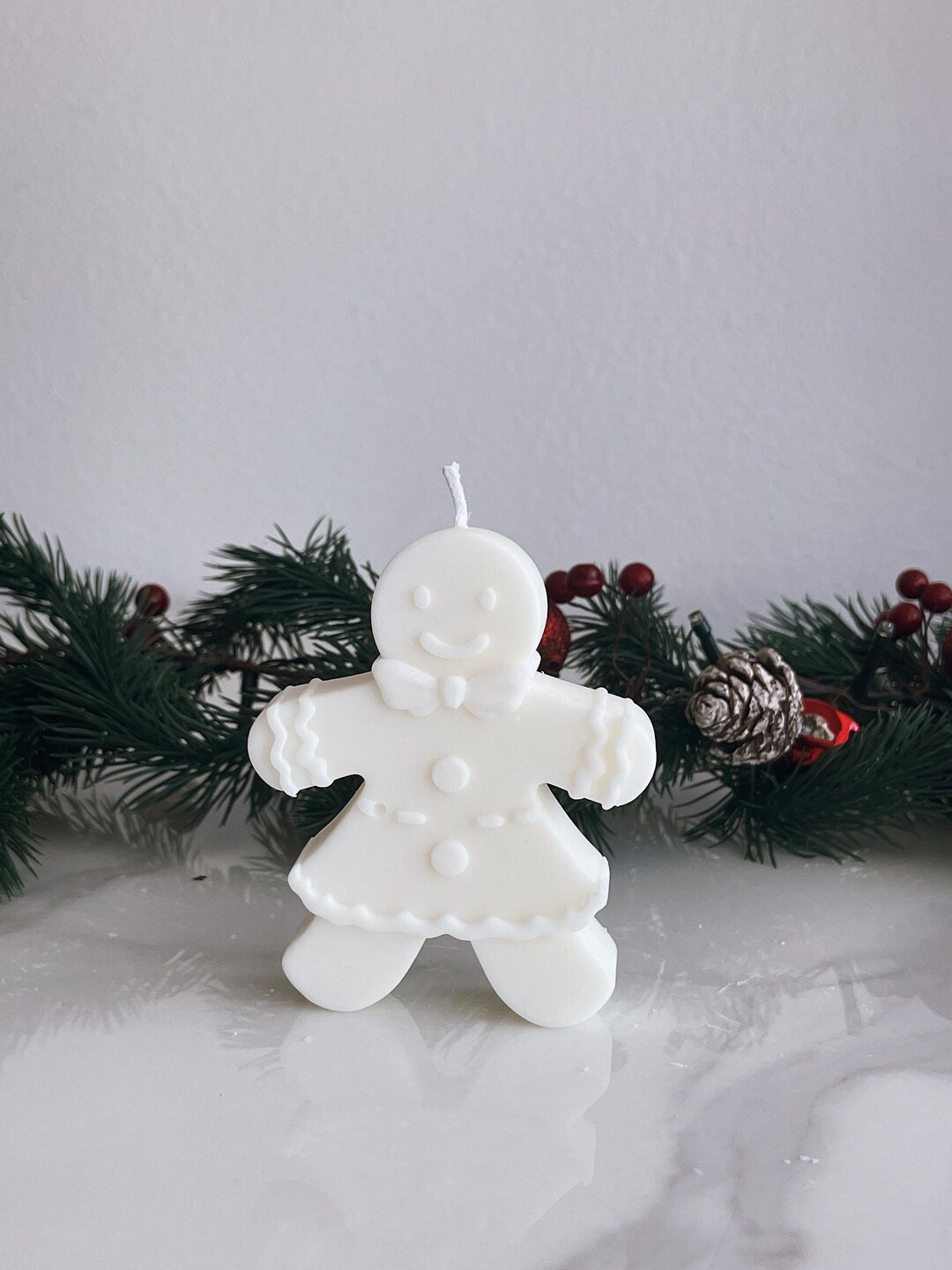 MRS GINGERBREAD CANDLE | Winter Holiday Candle, Christmas Candle ...